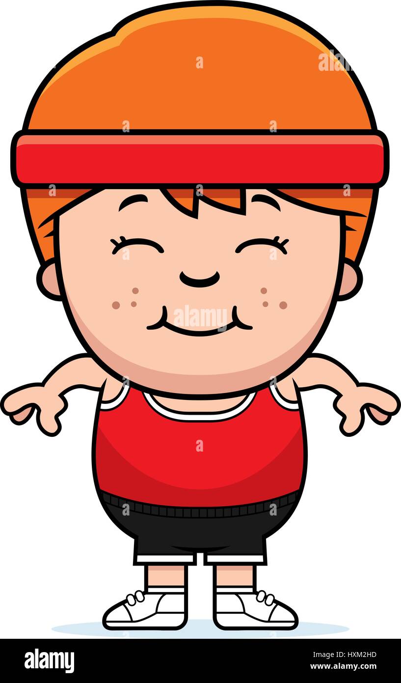 Cartoon fitness boy smiling hi-res stock photography and images - Alamy