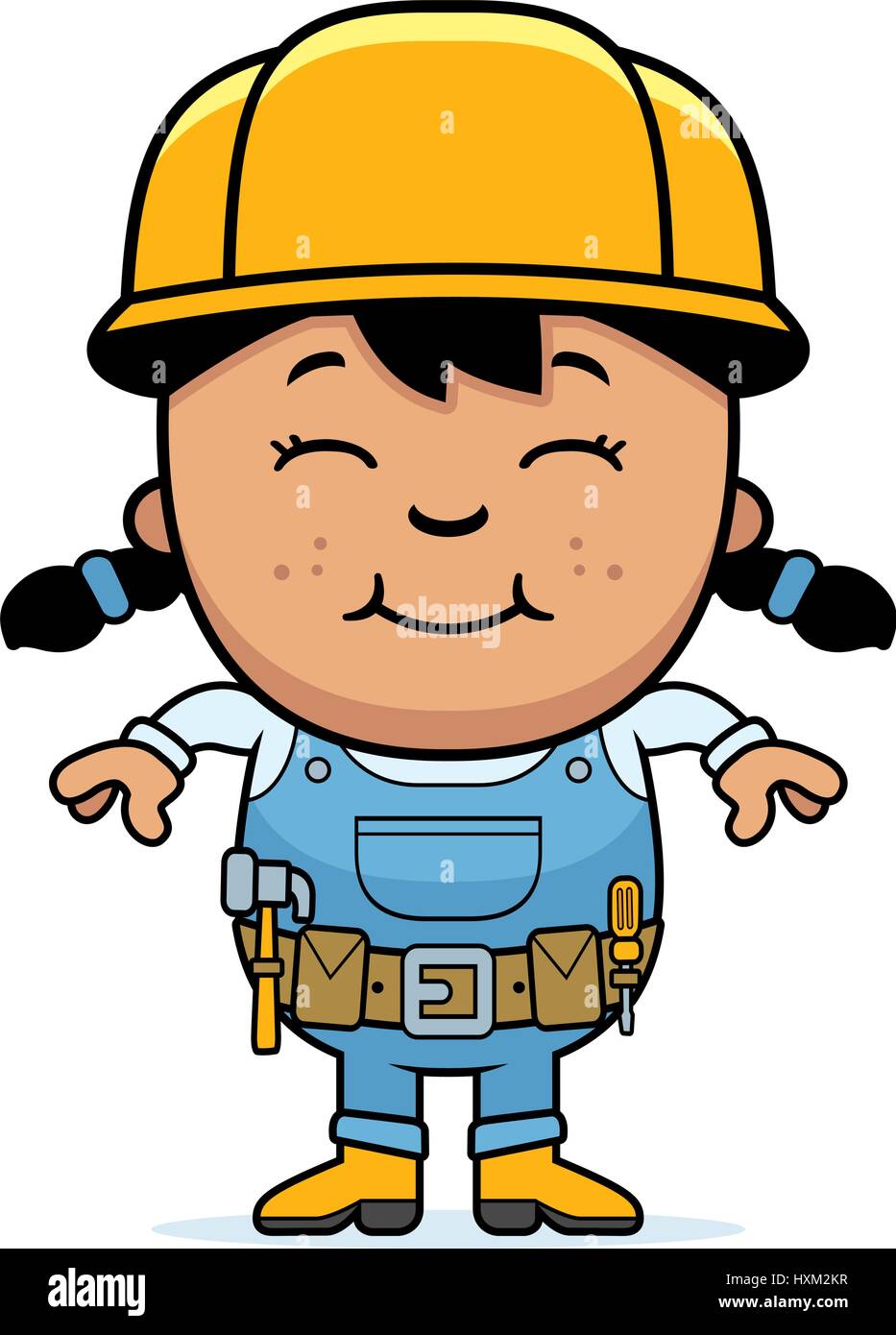 Cartoon Female Construction Worker