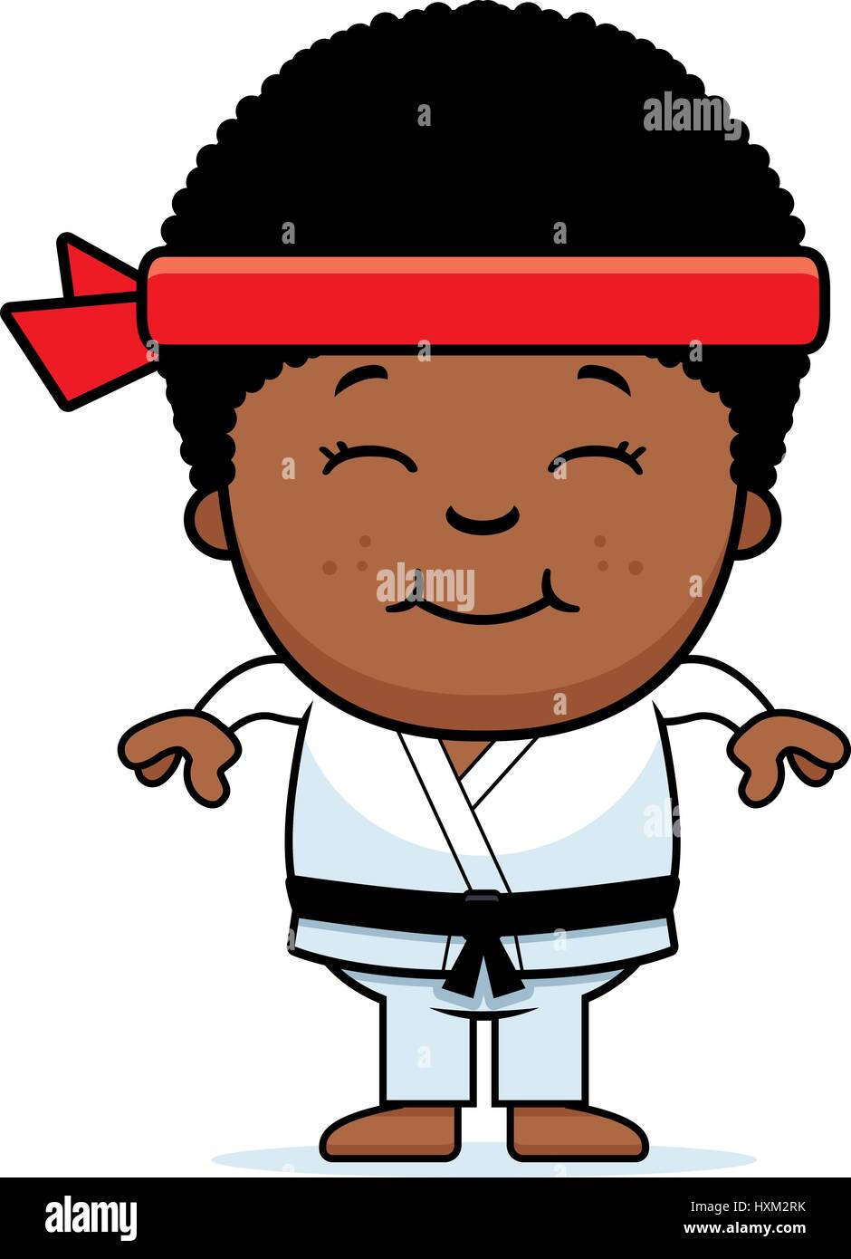 Cartoon illustration karate kid smiling hi-res stock photography and ...
