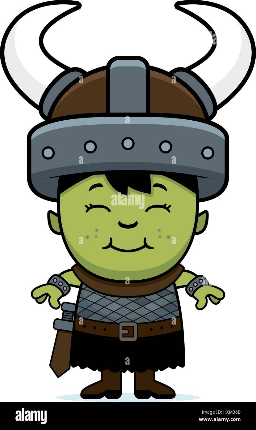 A cartoon illustration of an orc child smiling Stock Vector Image & Art ...
