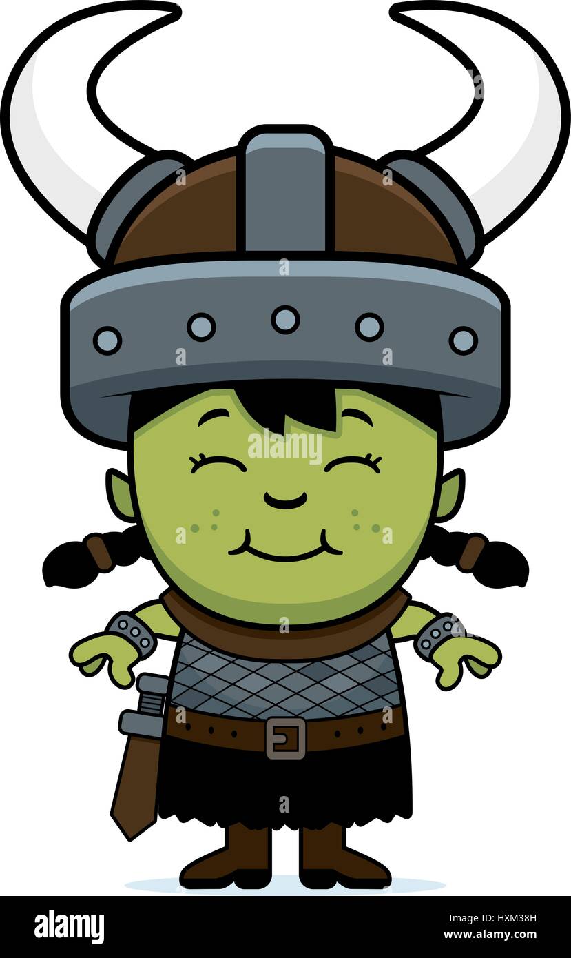 A cartoon illustration of an orc child smiling Stock Vector Image & Art ...