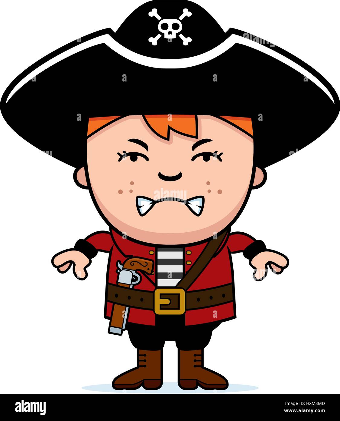 A cartoon illustration of a pirate boy looking angry Stock Vector Image ...