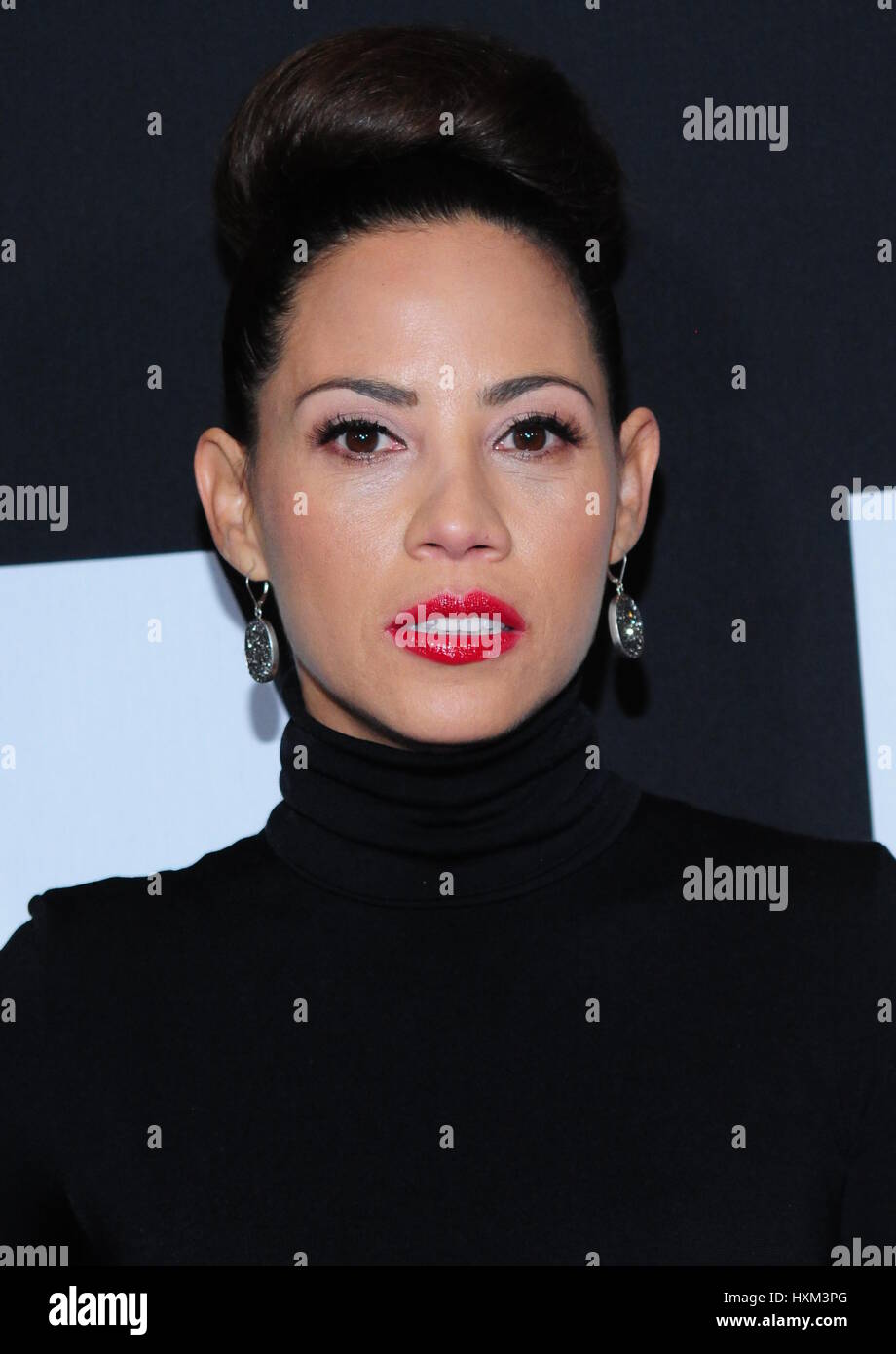 New York screening of 'Logan' - Arrivals Featuring: Elizabeth Rodriguez ...