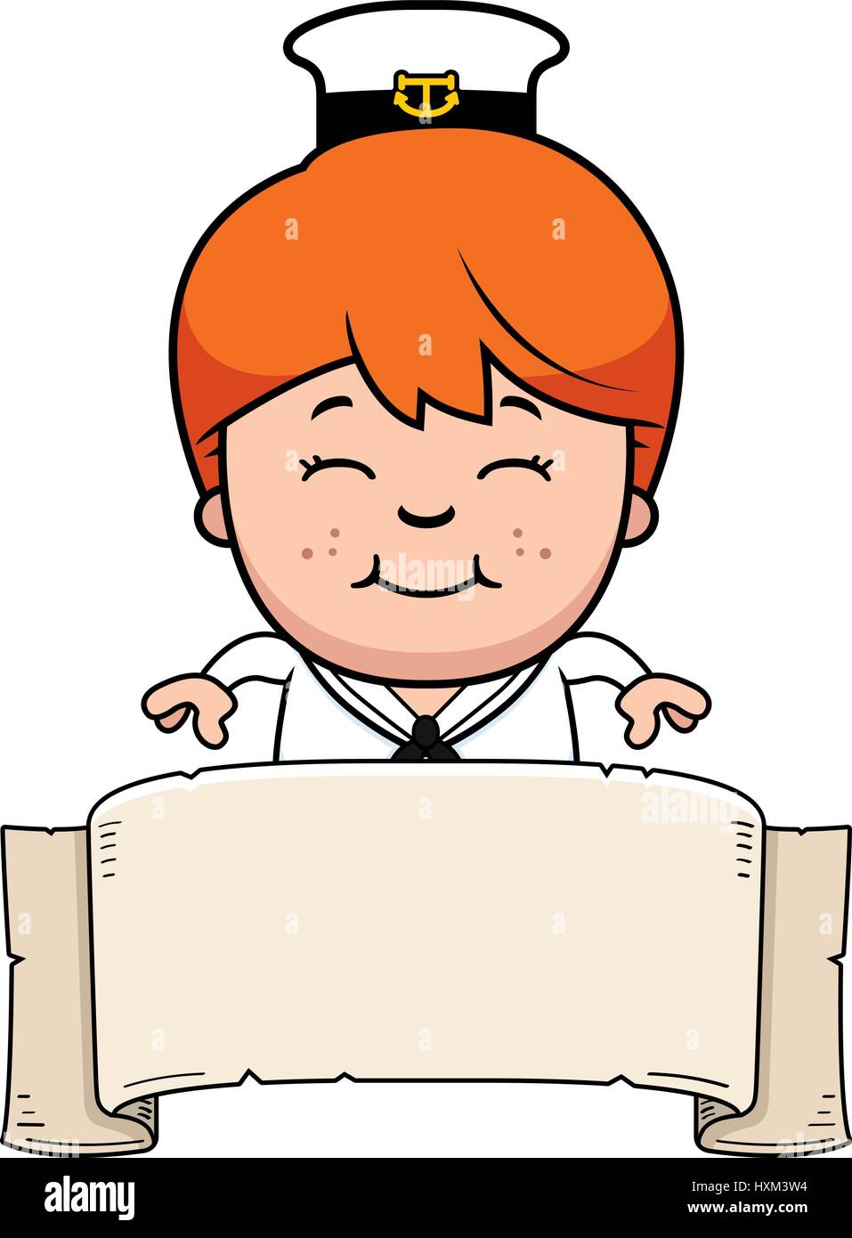 Cartoon illustration little sailor smiling hi-res stock photography and ...