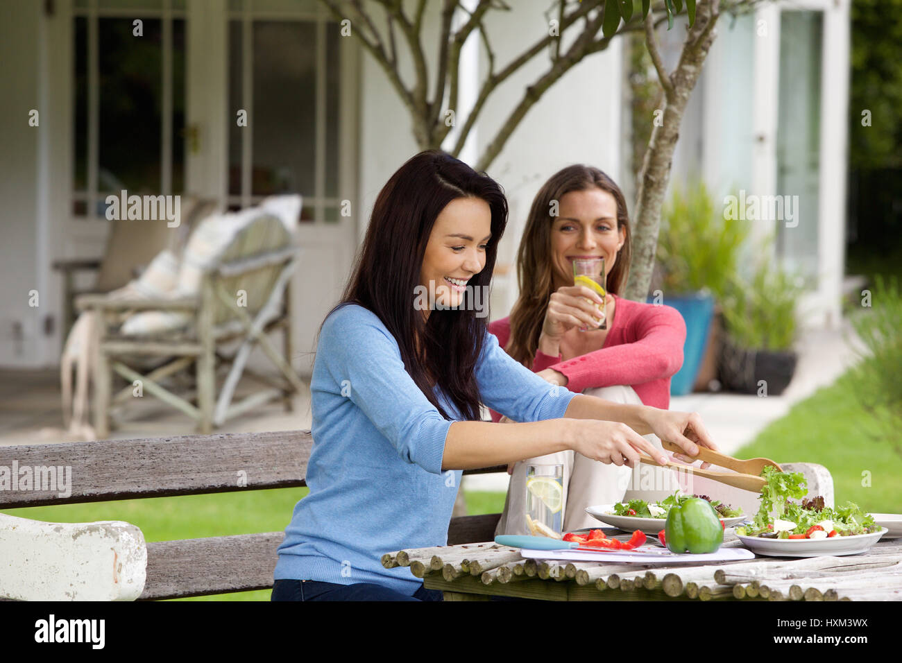 Portrait two female friends having hi-res stock photography and images ...