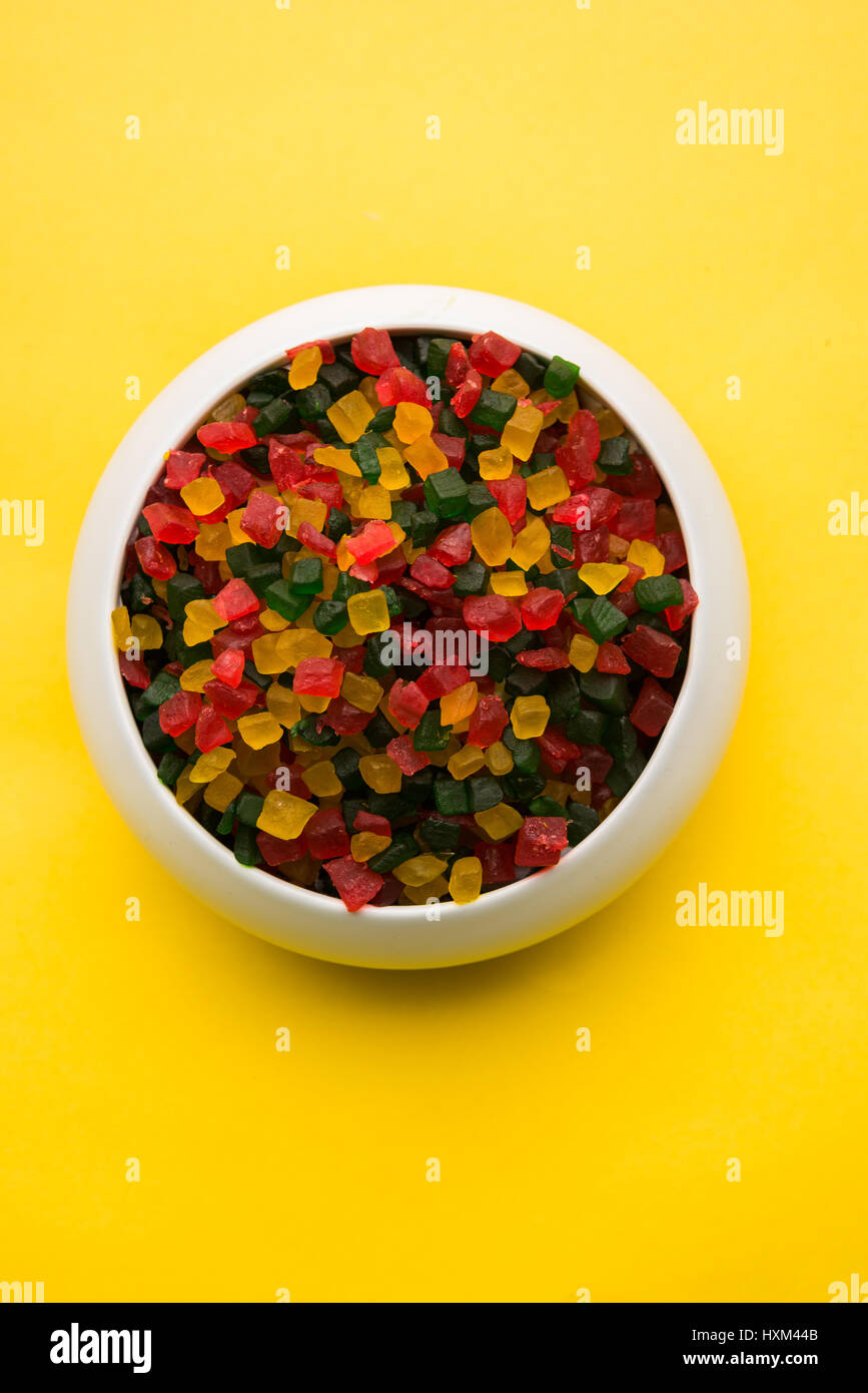 Sweet Fruit Candy Also Know As tutti-frutti, Candied Fruits served in a ...