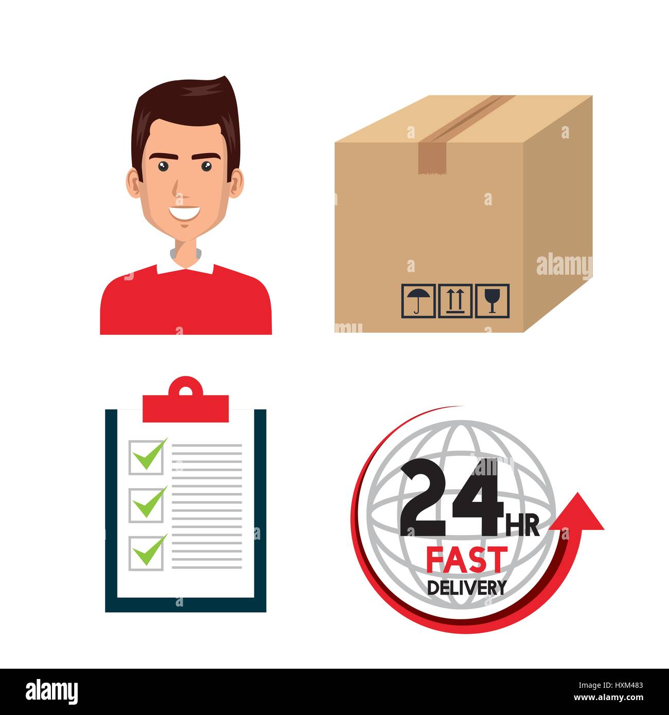 fast delivery service icons Stock Vector Image & Art - Alamy