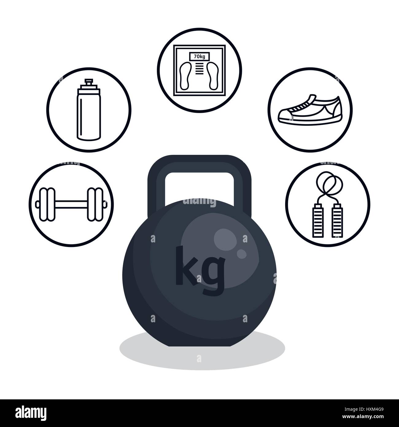 weight lifting lifestyle icons Stock Vector Image & Art - Alamy