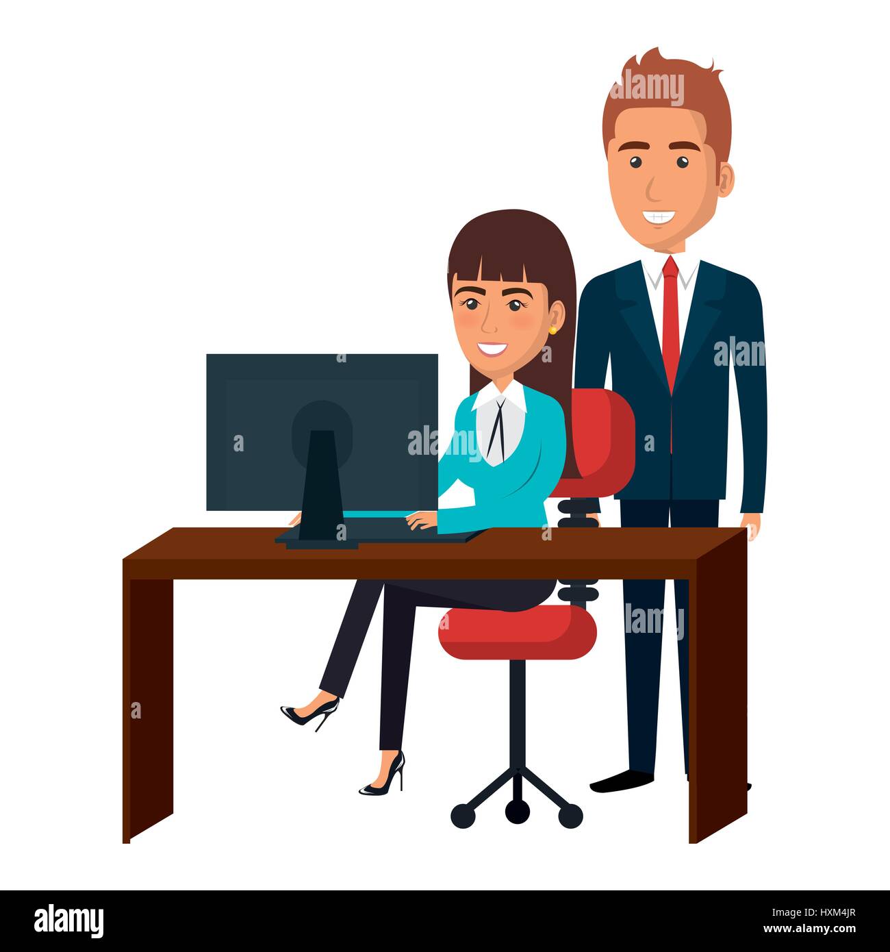 Businesspeople in training process Stock Vector Image & Art - Alamy