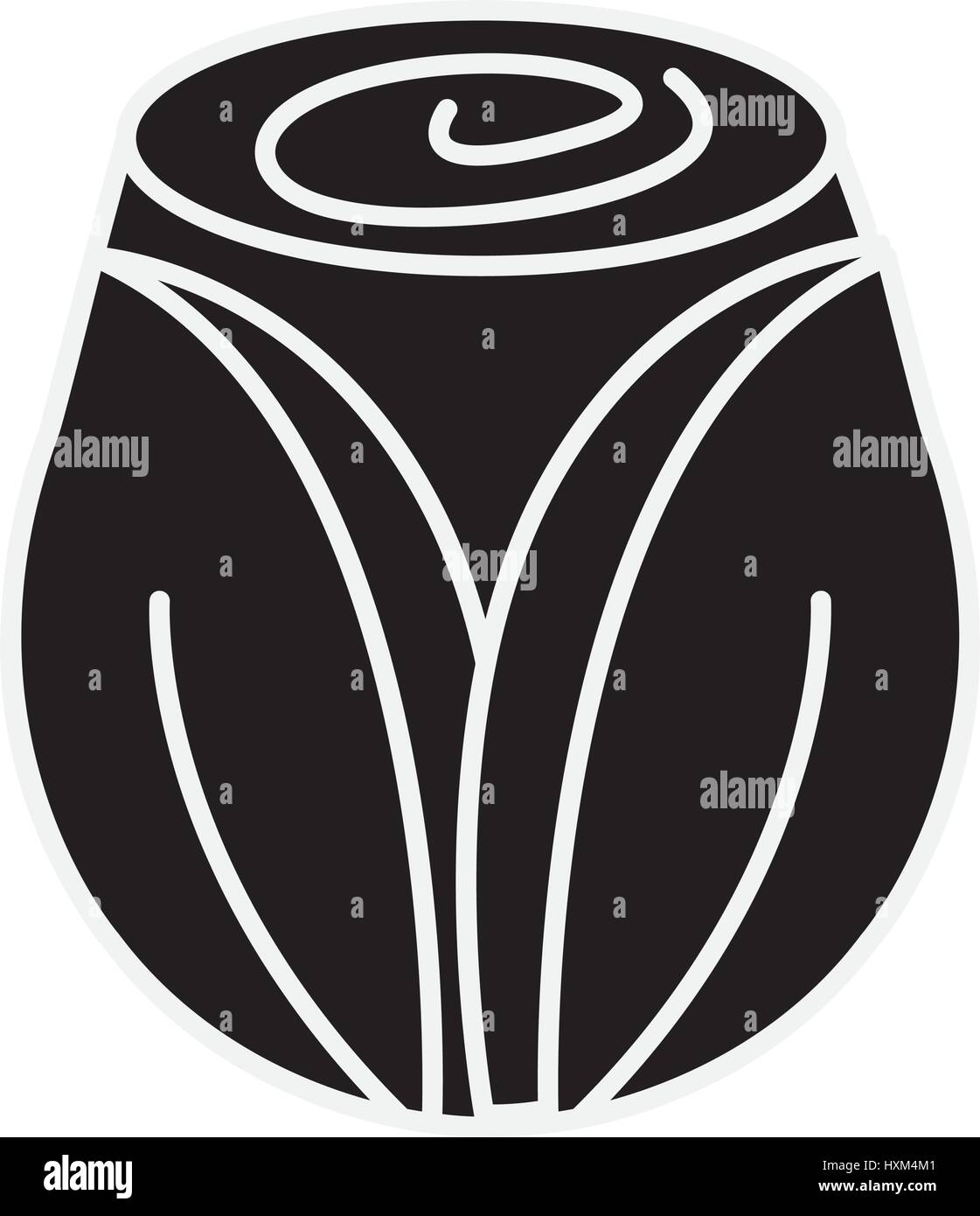 back contour beauty rose with petals plant Stock Vector Image & Art - Alamy