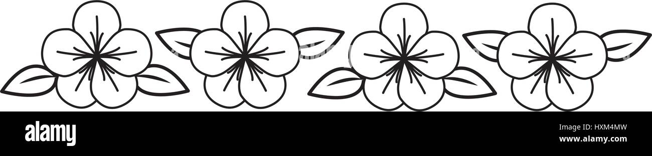 figure beauty flowers decoration Stock Vector Image & Art - Alamy