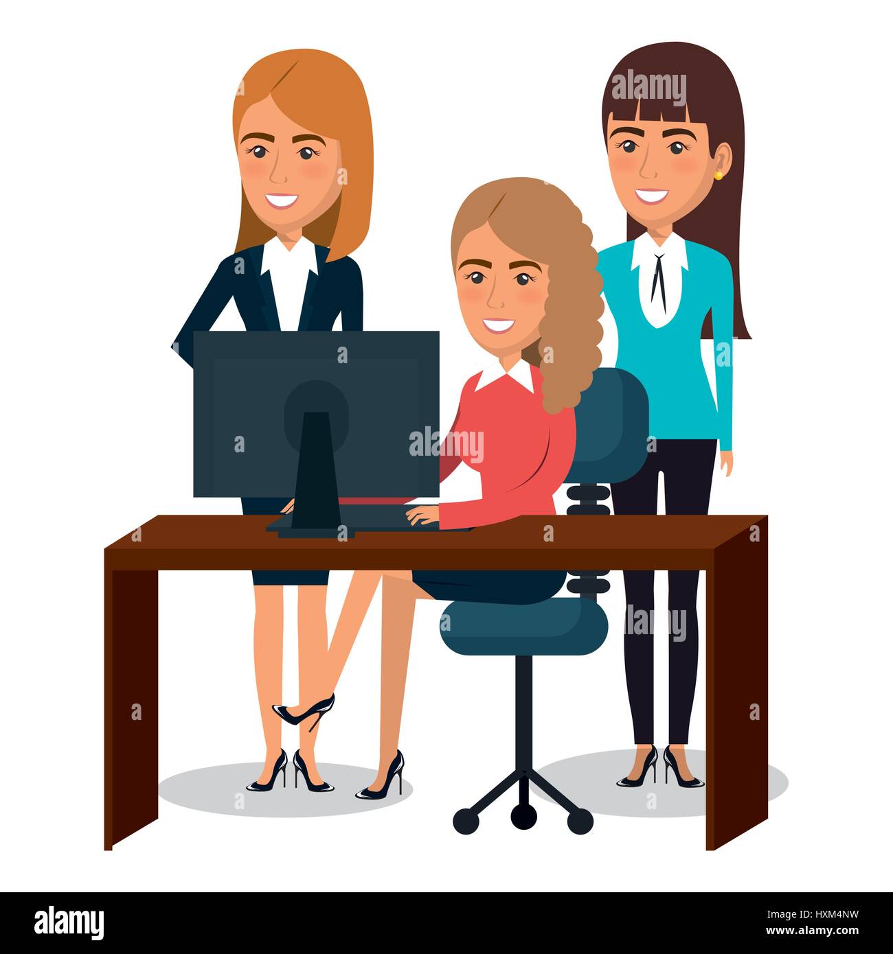 Businesspeople in training process Stock Vector Image & Art - Alamy