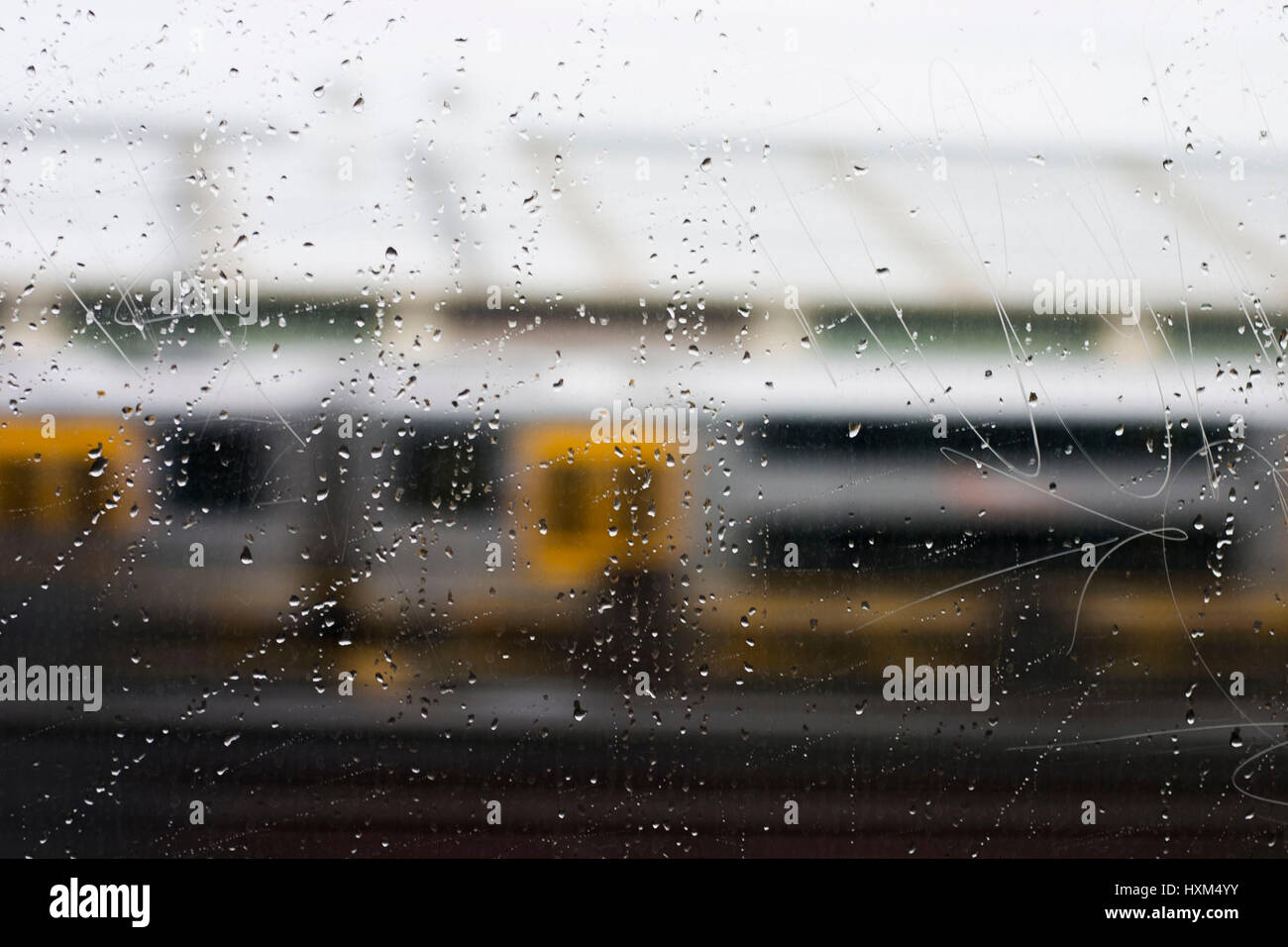 Train window rain hi-res stock photography and images - Alamy