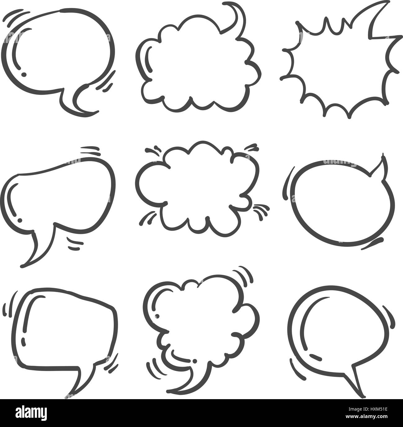 Collection text balloon style set Stock Vector Image & Art - Alamy
