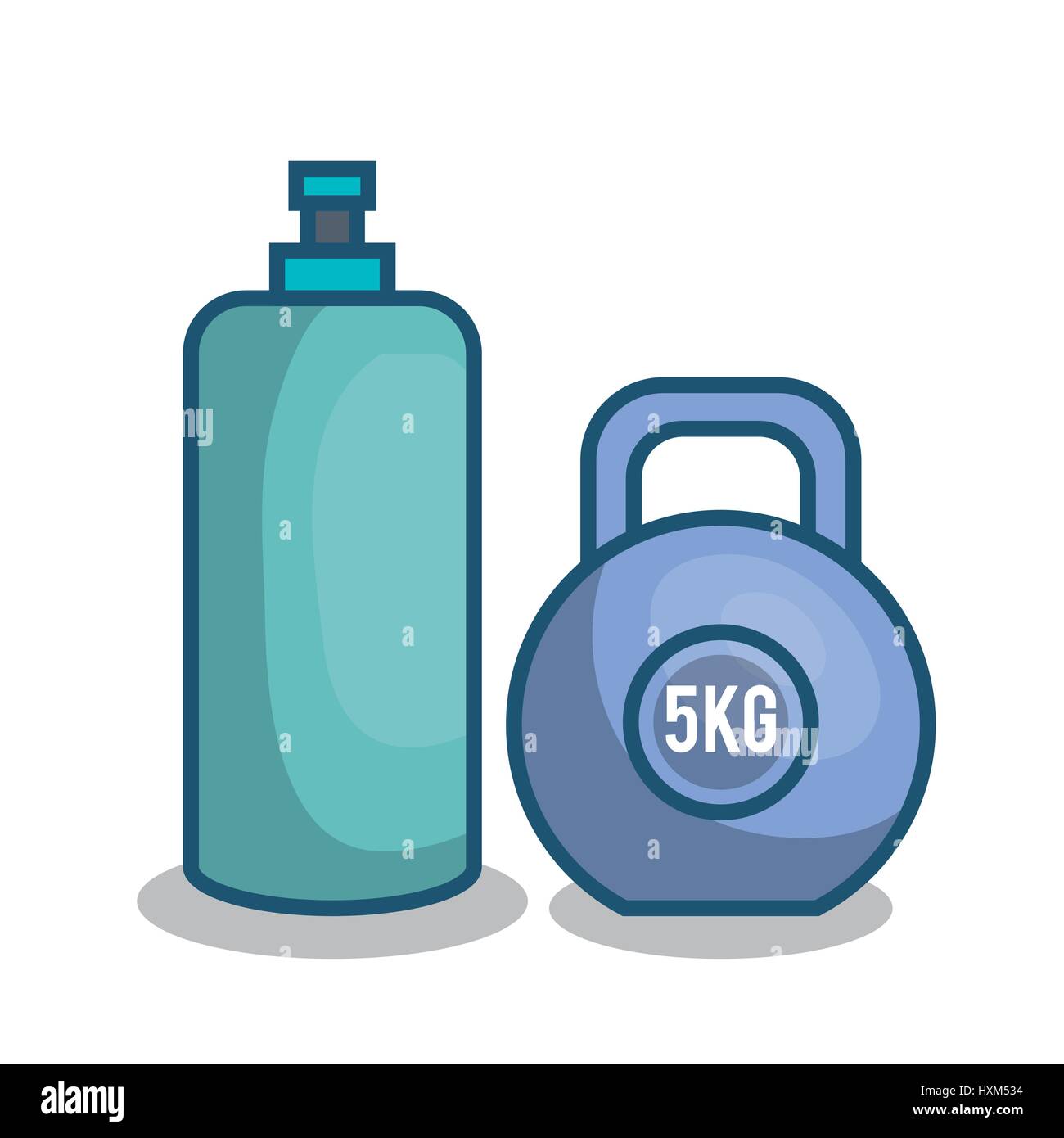 Fitness lifestyle elements icons Cut Out Stock Images & Pictures - Alamy