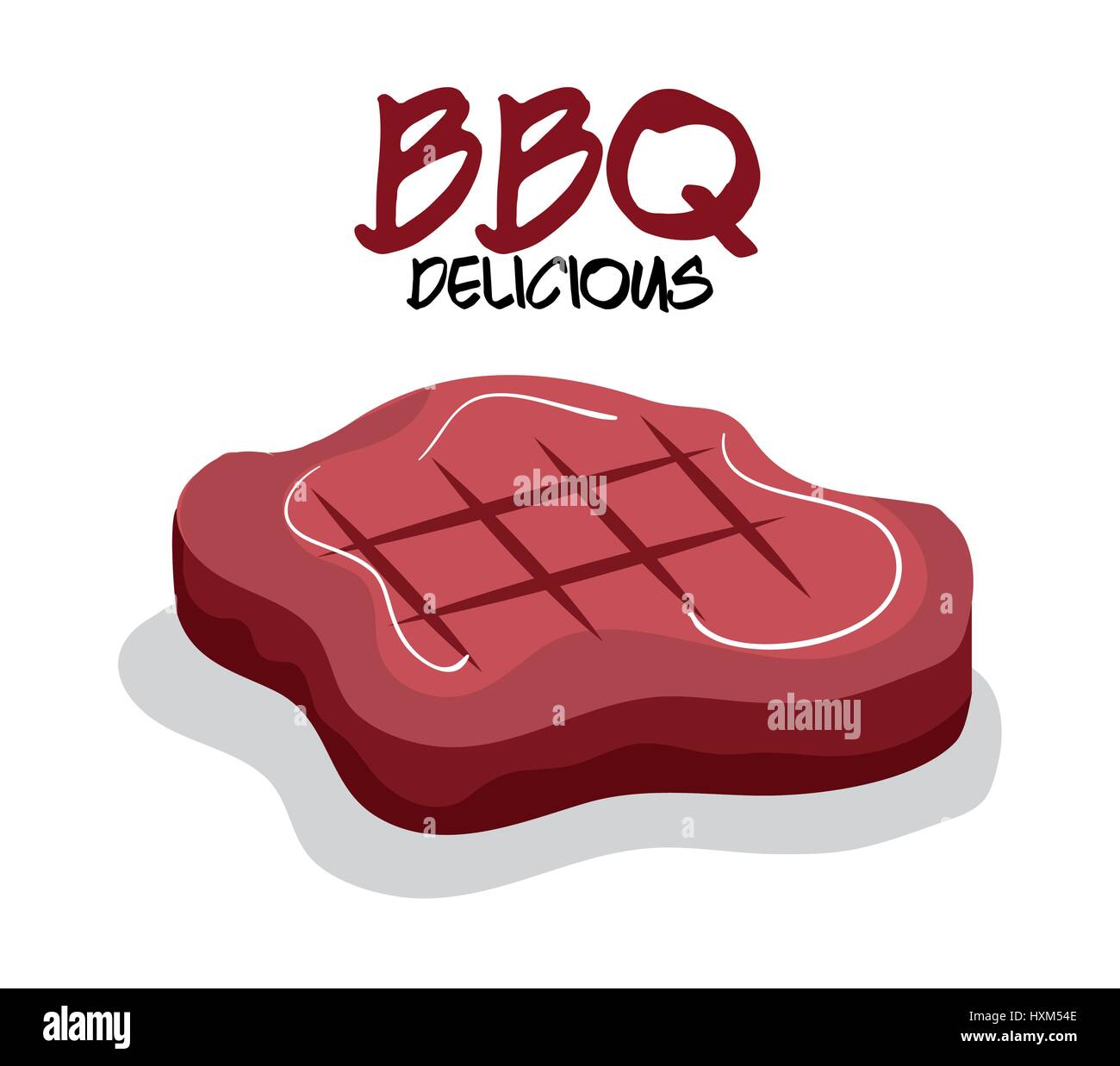 delicious meat beef bbq menu Stock Vector Image & Art - Alamy