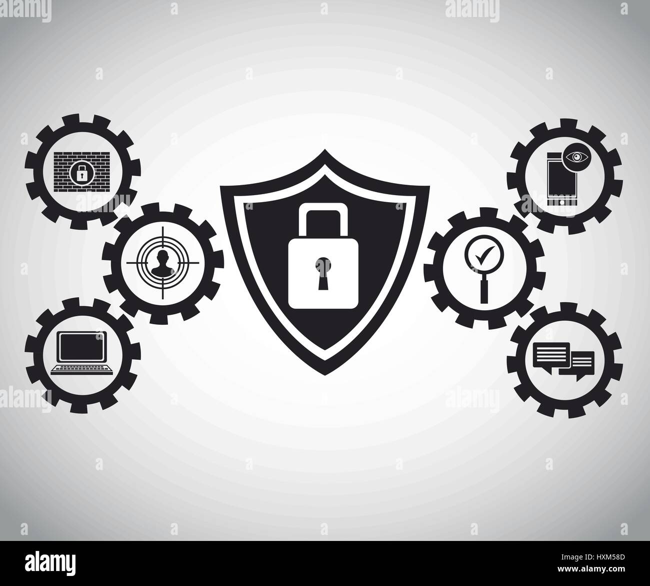 technology protection cyber padlock Stock Vector Image & Art - Alamy