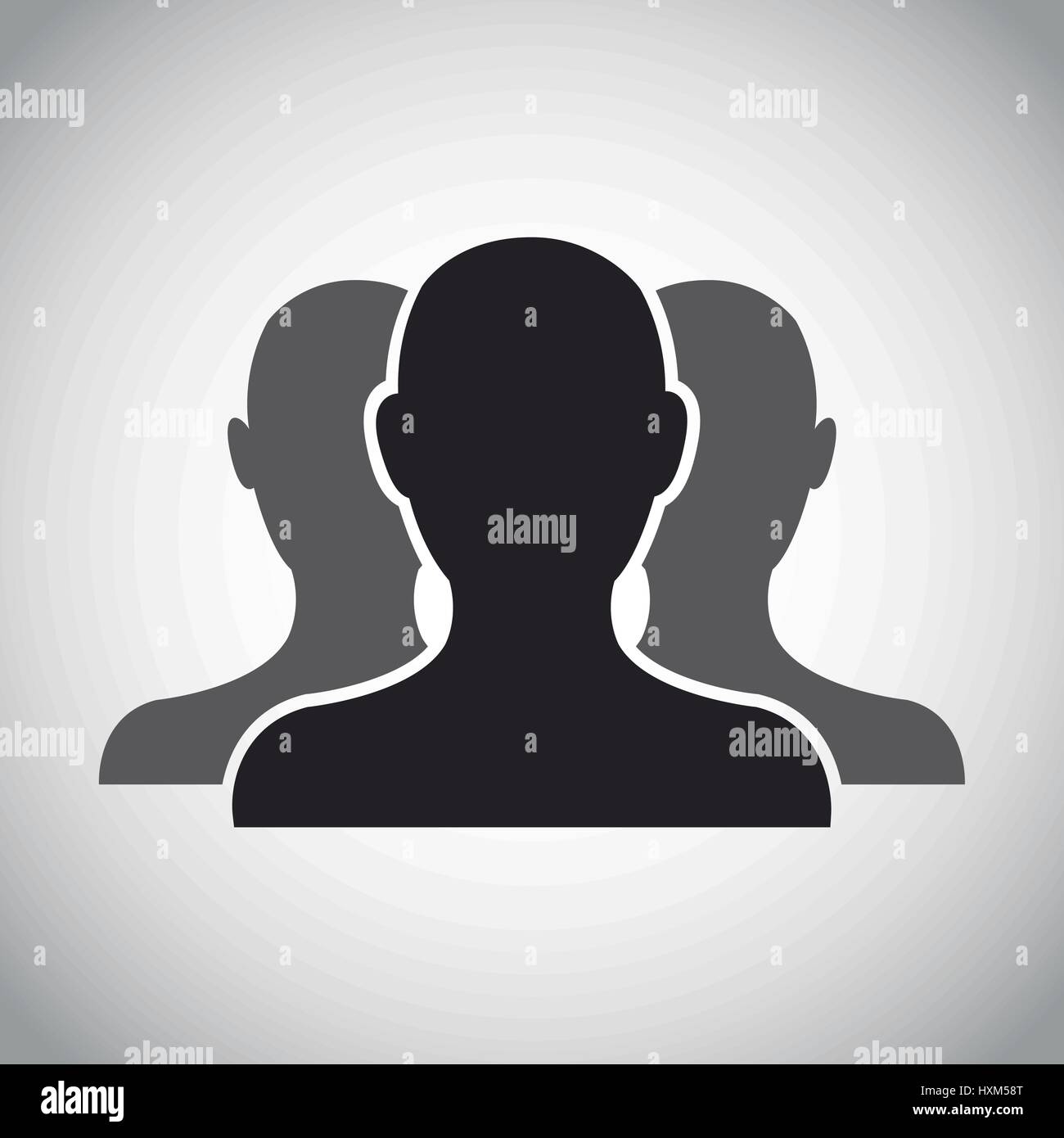 Silhouette man binary data Stock Vector Images - Alamy