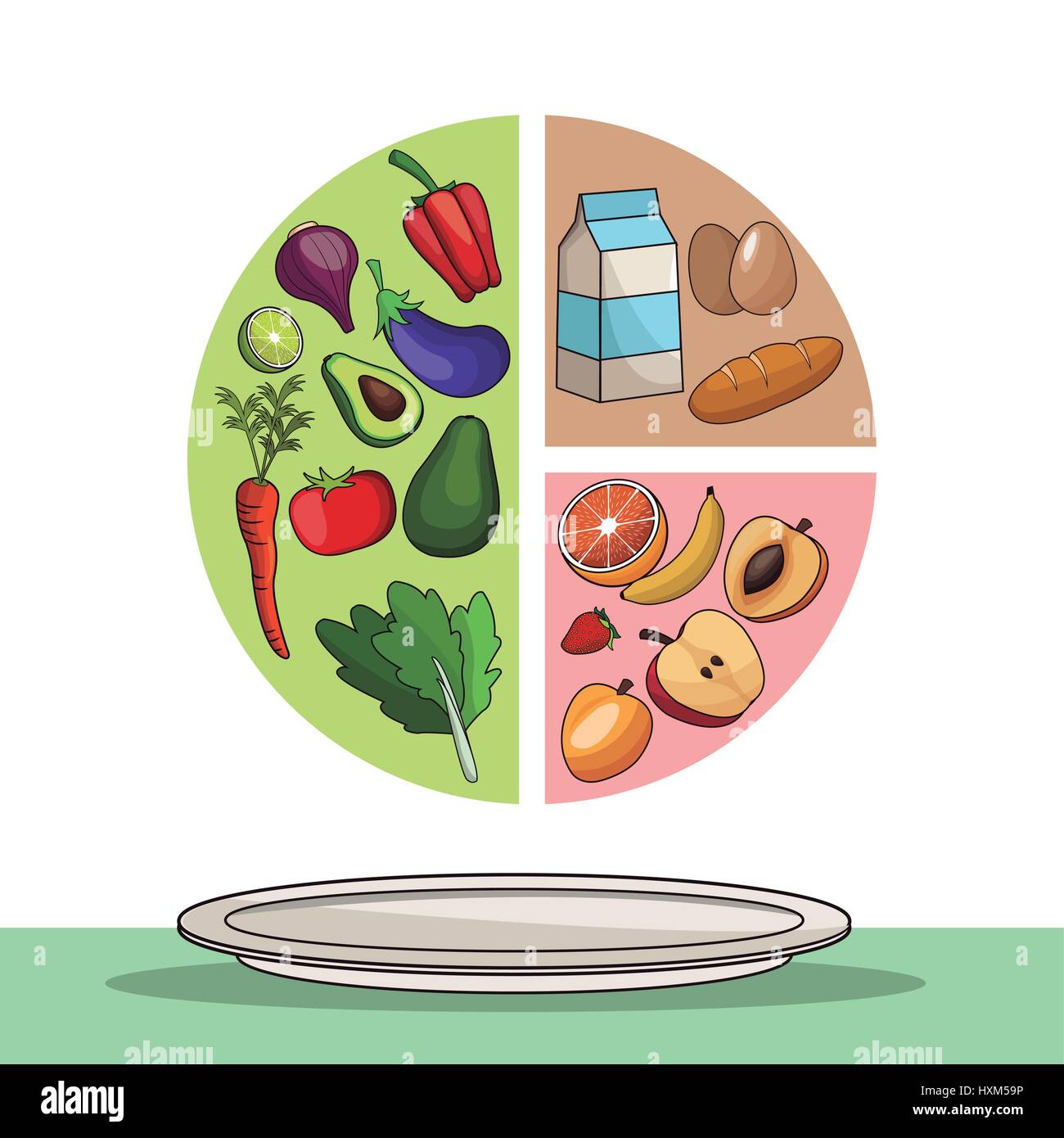 food healthy eating balance image Stock Vector Image & Art - Alamy