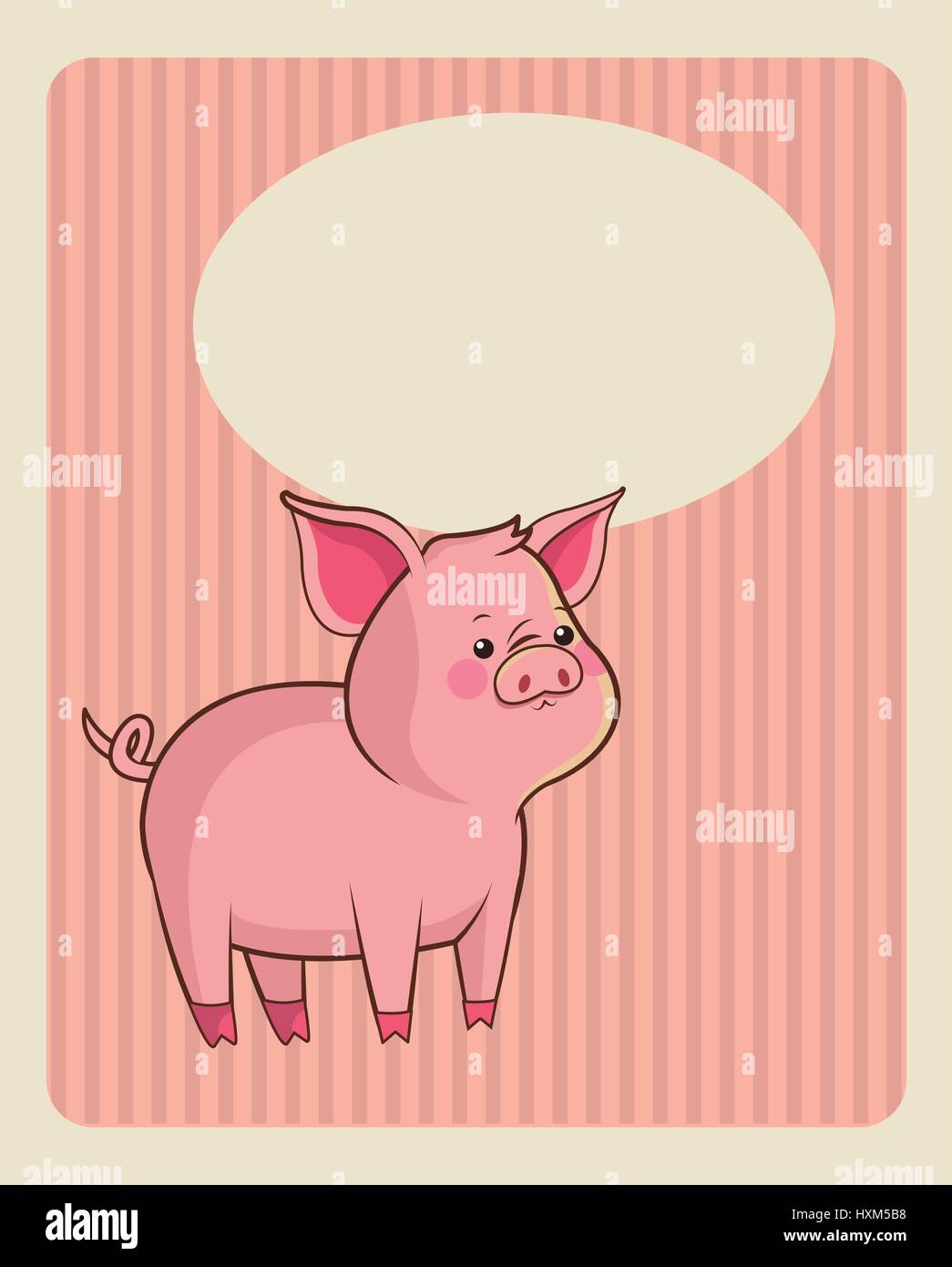 cute piggy poster image Stock Vector Image & Art - Alamy
