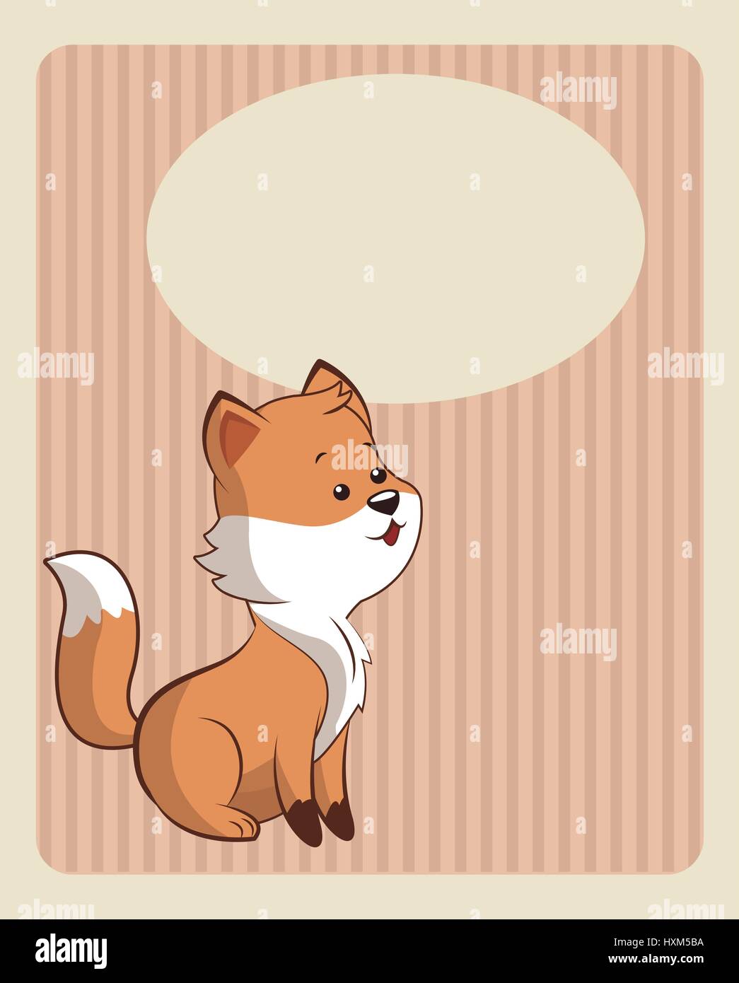 cute fox poster image Stock Vector Image & Art - Alamy