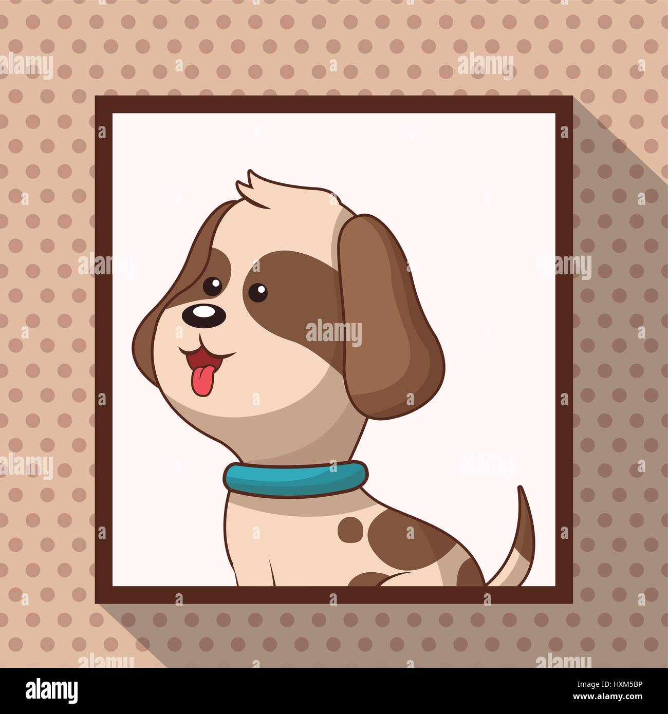 cute doggy frame picture Stock Vector Image & Art - Alamy