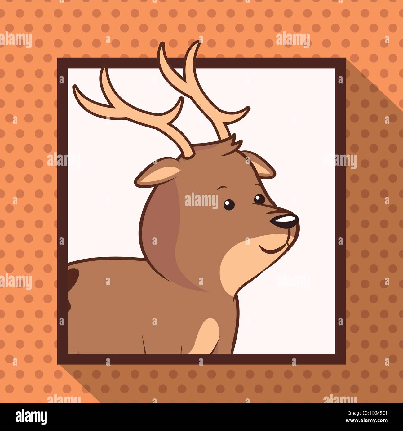 cute deer frame picture Stock Vector Image & Art - Alamy