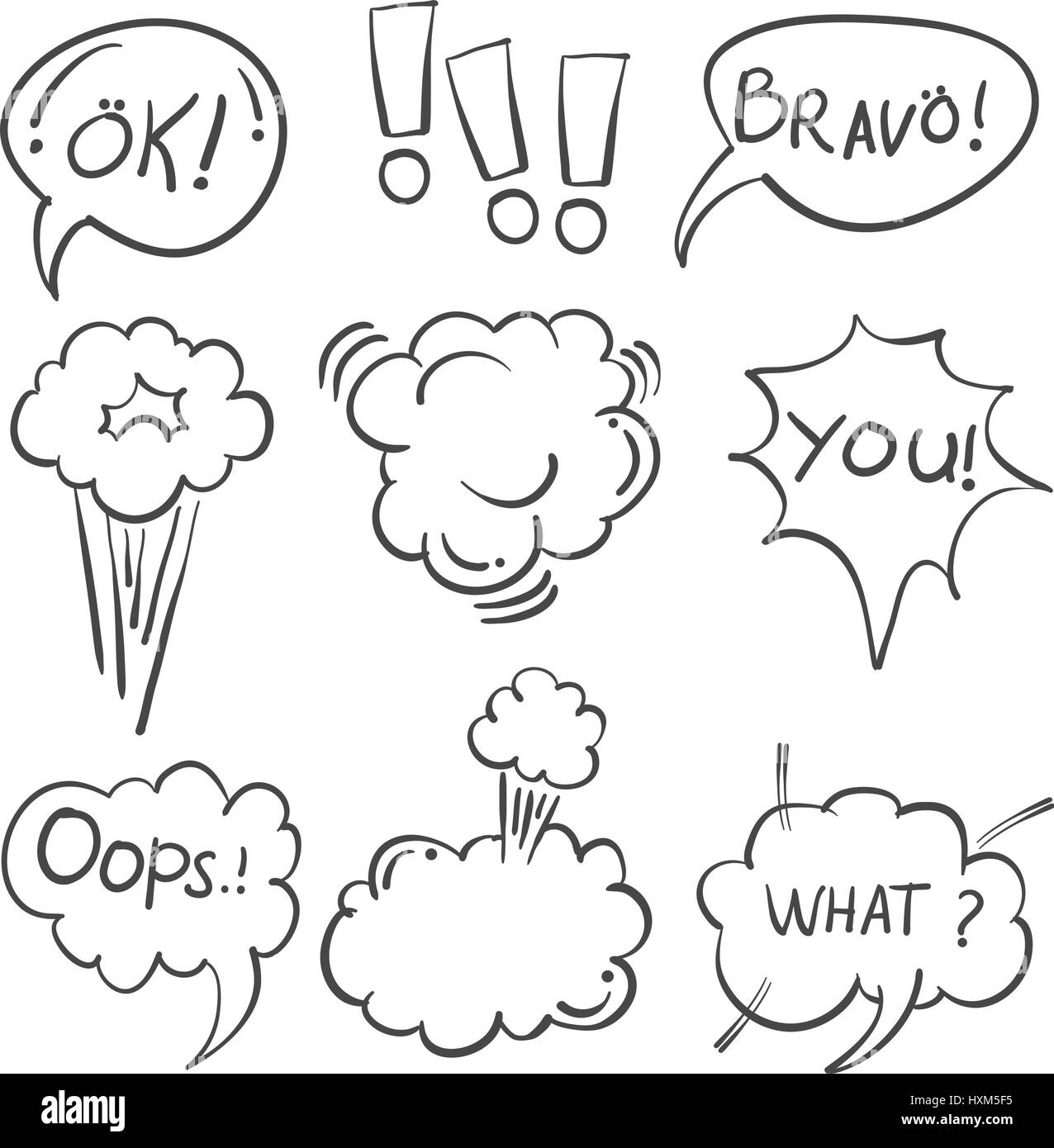 Vector art of speech bubble doodles Stock Vector Image & Art - Alamy