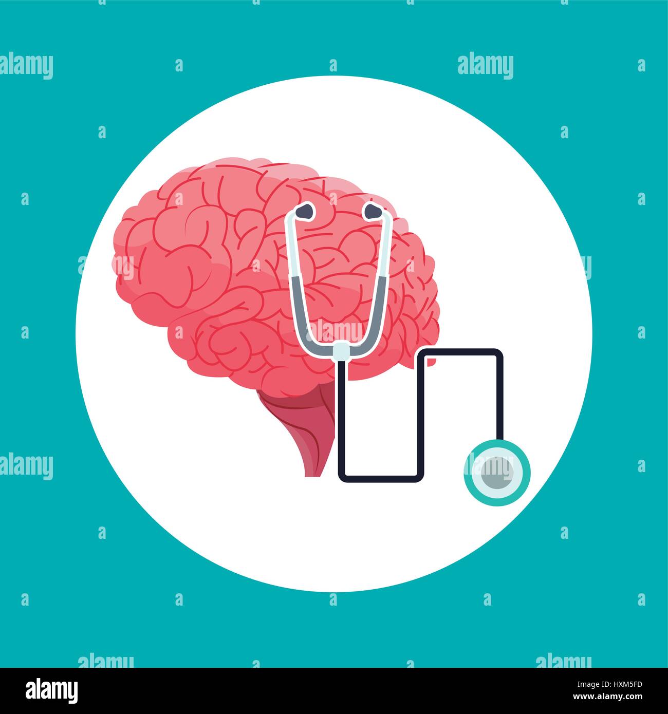 human brain stethoscope medical symbol Stock Vector Image & Art - Alamy