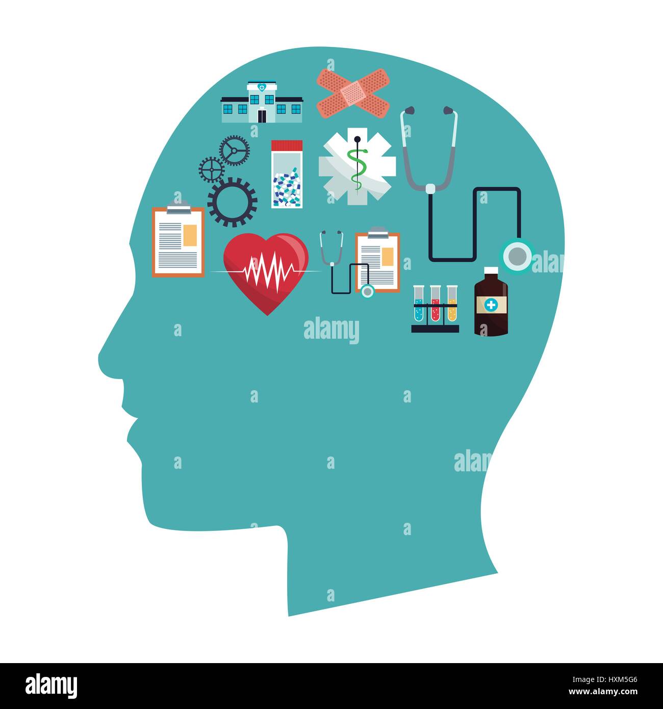human head healthcare symbols Stock Vector Image & Art - Alamy
