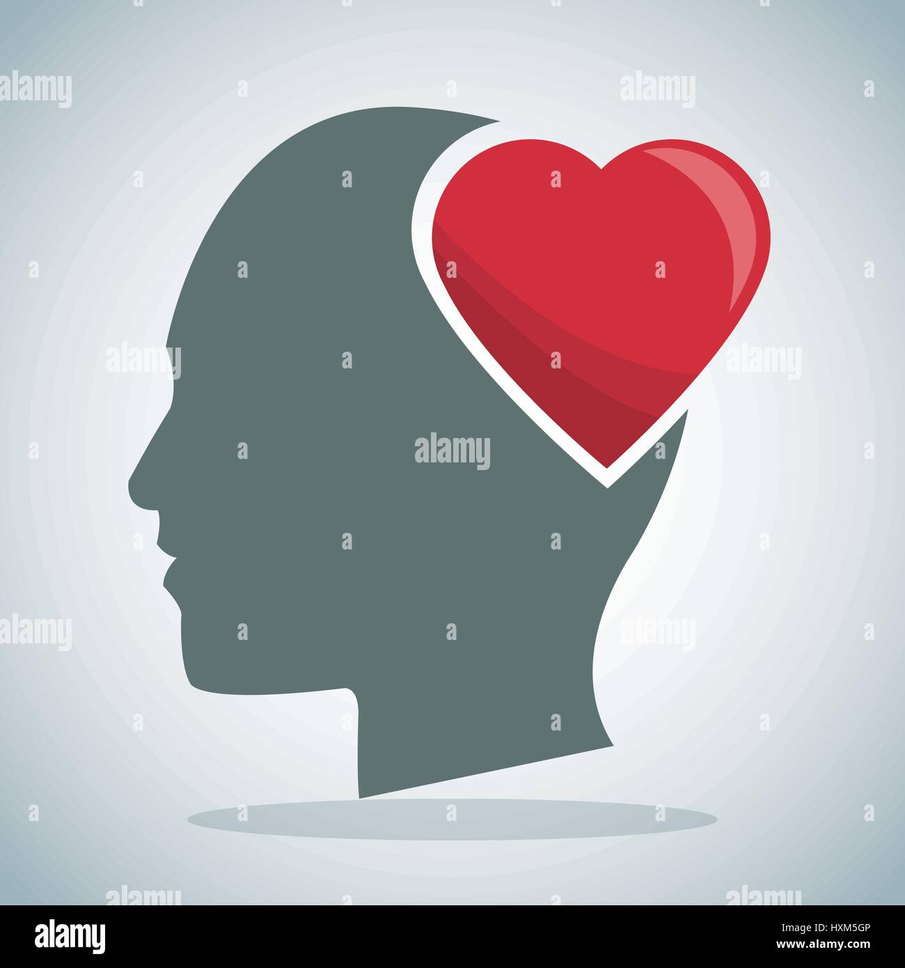human head heart brain Stock Vector Image & Art - Alamy