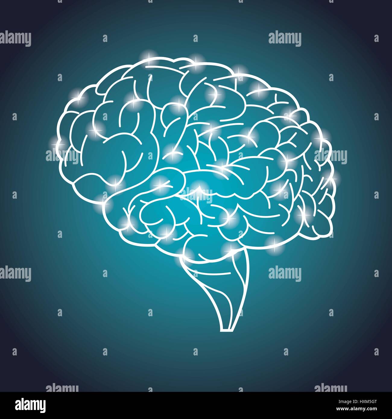 human brain organ process neurons Stock Vector Image & Art - Alamy