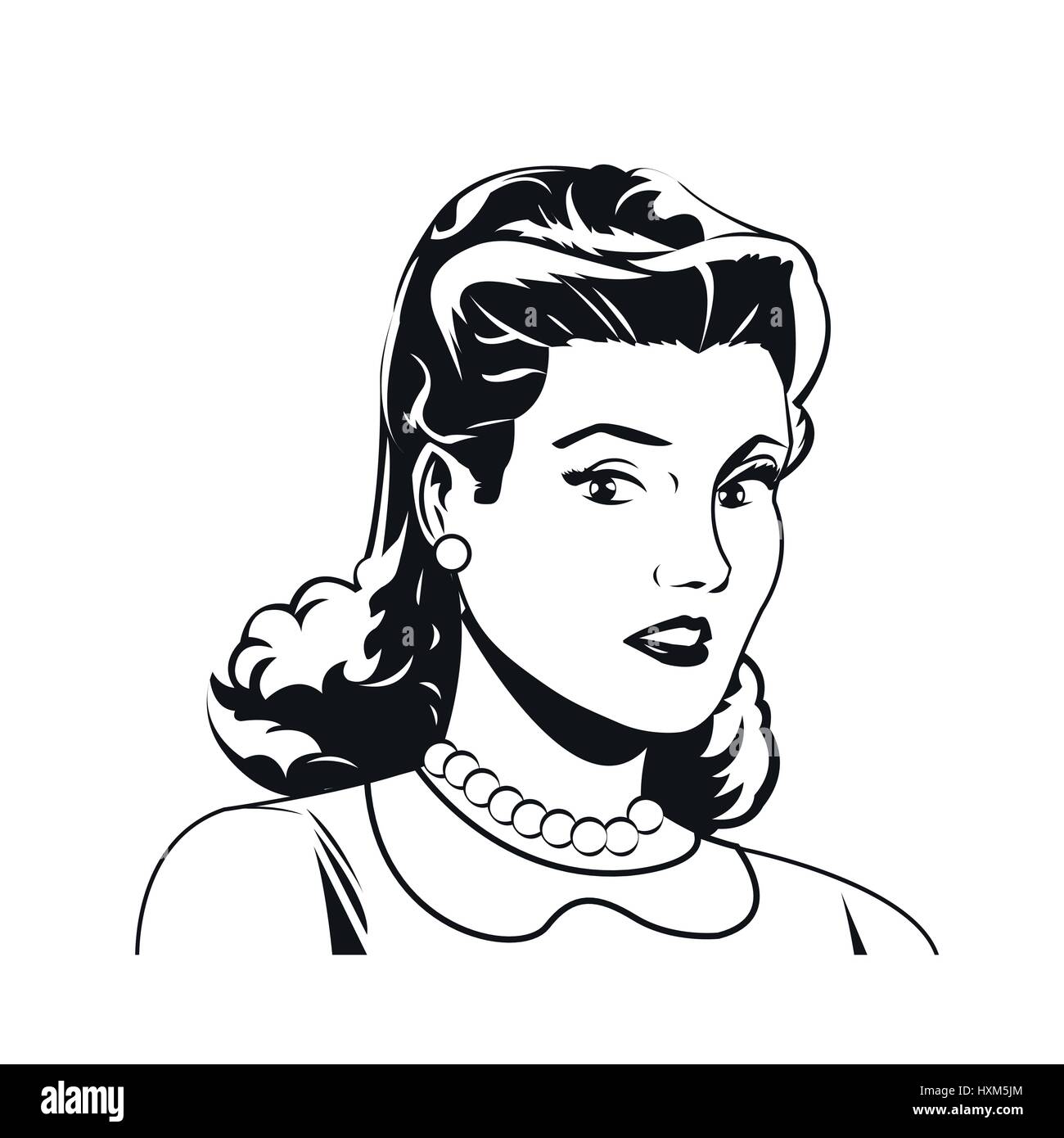 portrait woman comic image Stock Vector Image & Art - Alamy