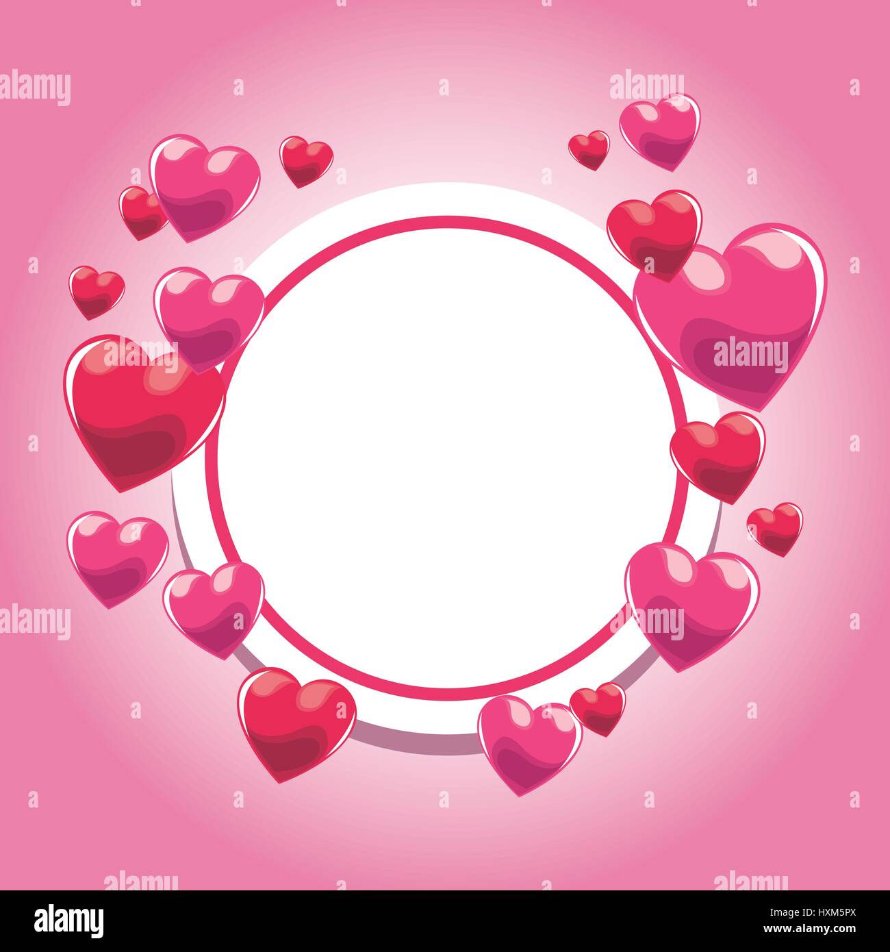 card invitation pink hearts template Stock Vector Image & Art - Alamy