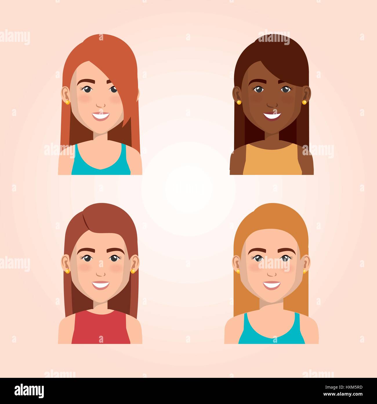 young people avatars group Stock Vector Image & Art - Alamy
