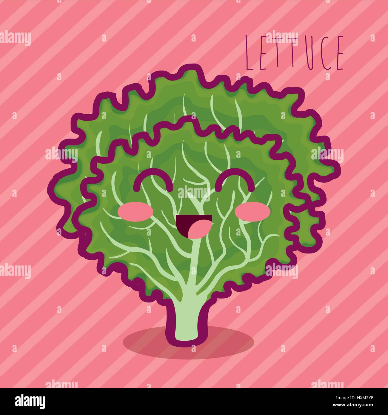 fresh lettuce vegetable character Stock Vector Image & Art - Alamy