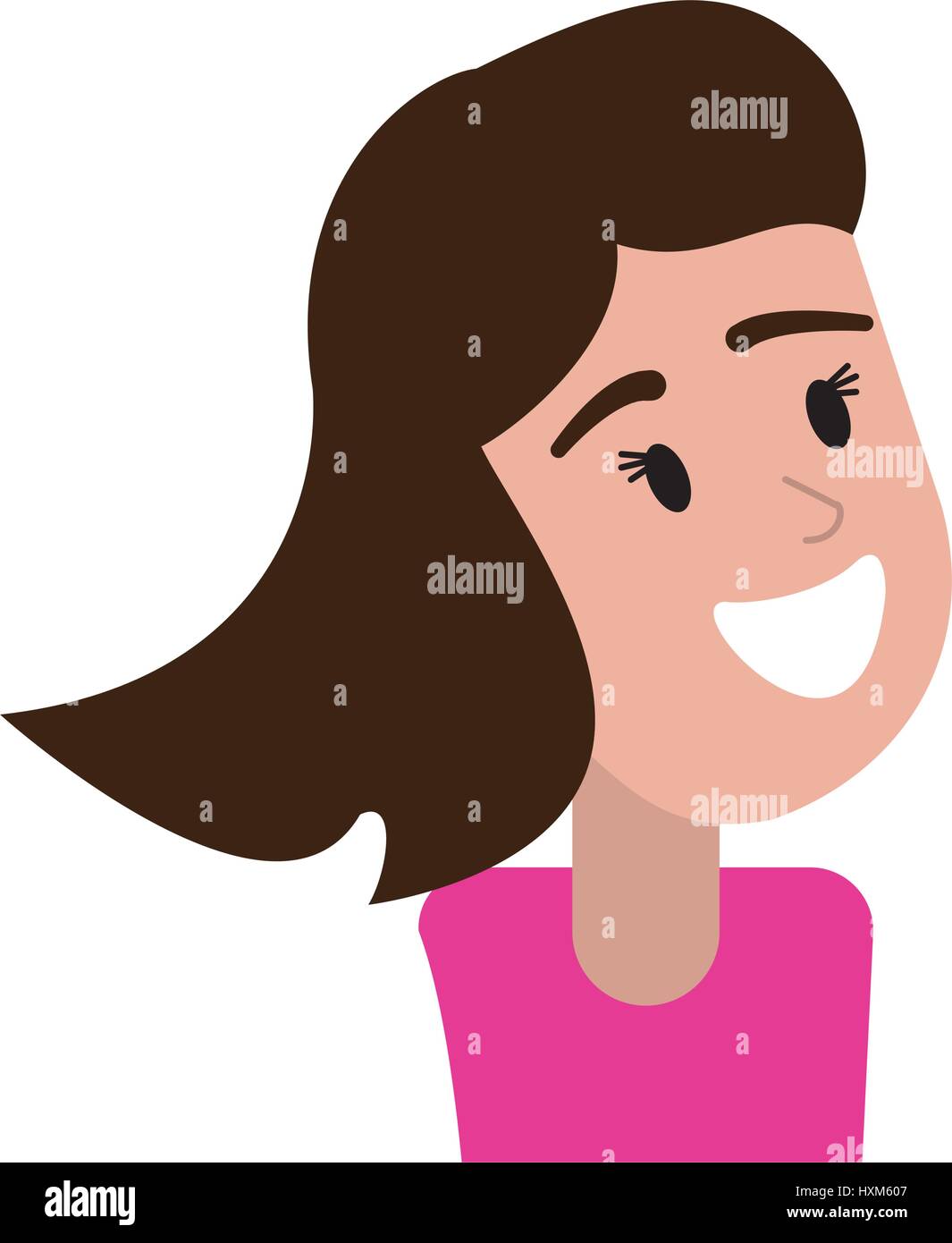 Attractive happy female model Stock Vector Images - Alamy