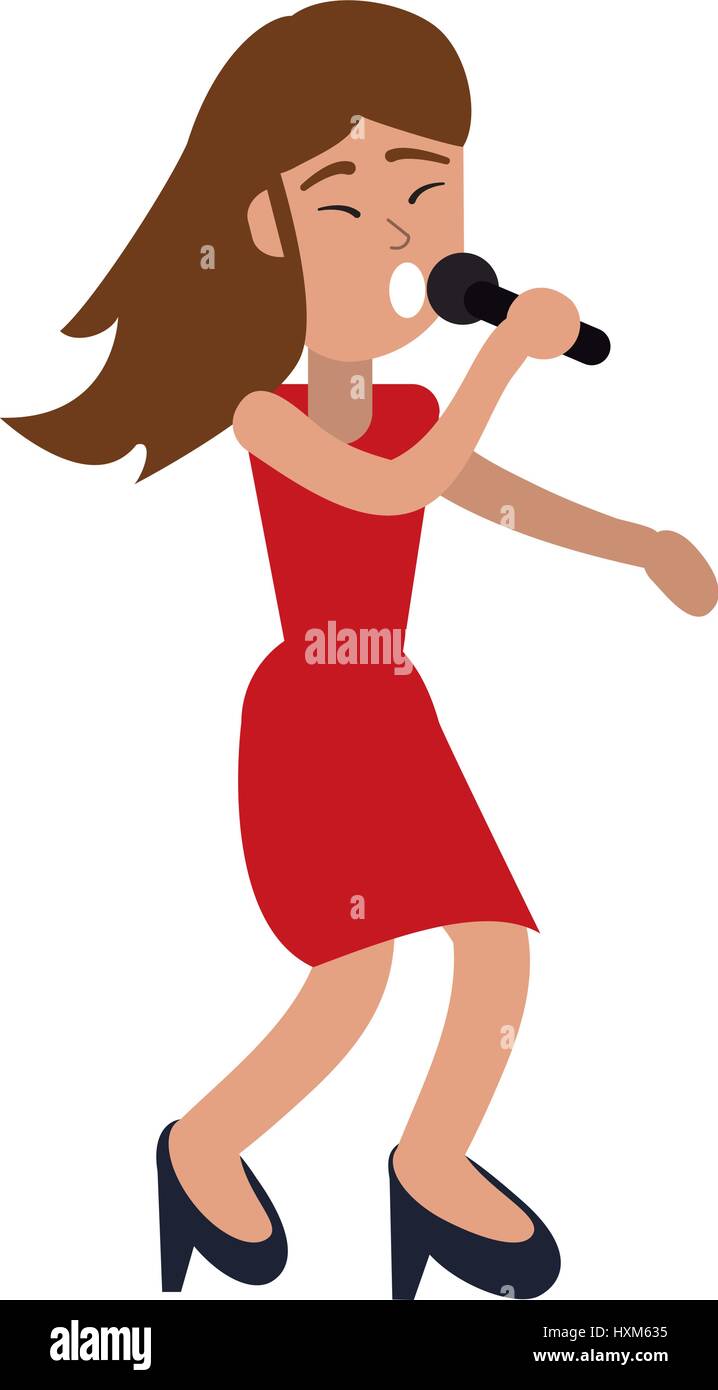Music happiness dancing girl Stock Vector Images - Alamy