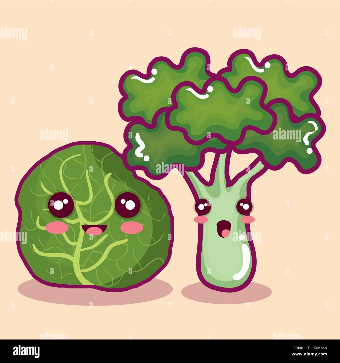 fresh vegetables funny character Stock Vector Image & Art - Alamy