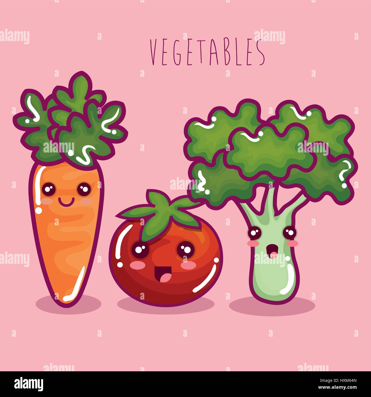 Cute carrot character emotions Stock Vector Images - Alamy