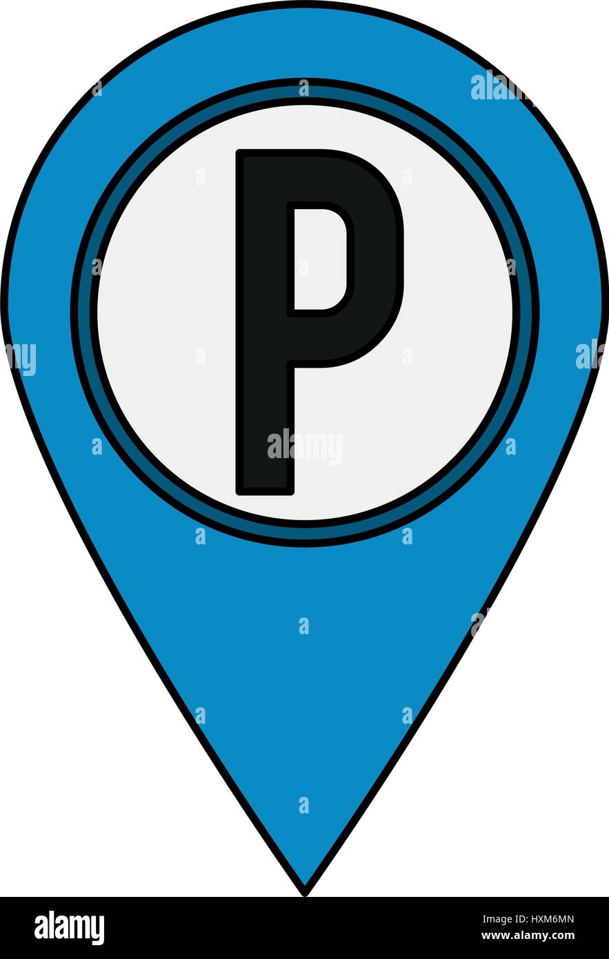 Parking road sign gps Stock Vector Images - Alamy