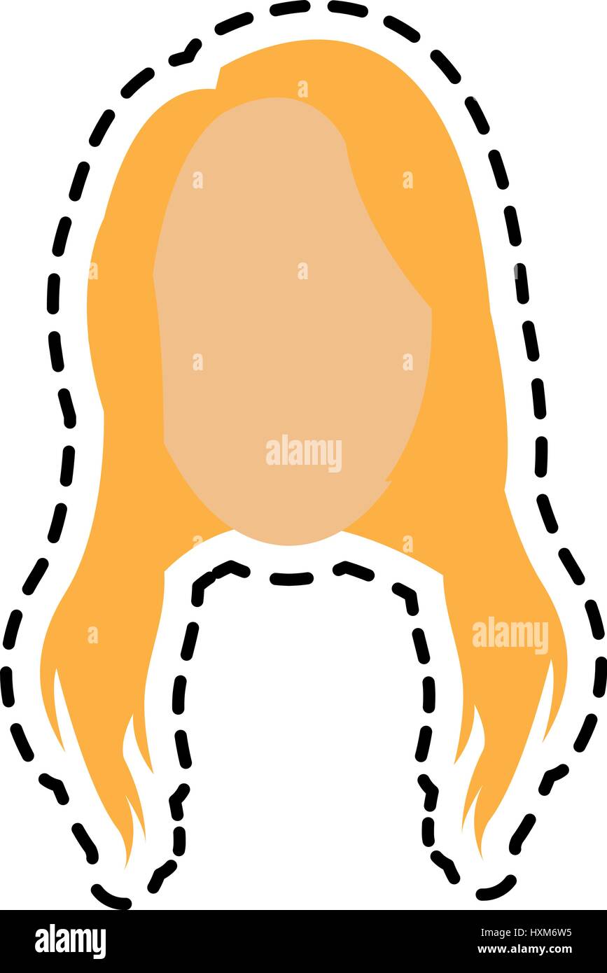 Woman blonde hair long Stock Vector Images - Alamy