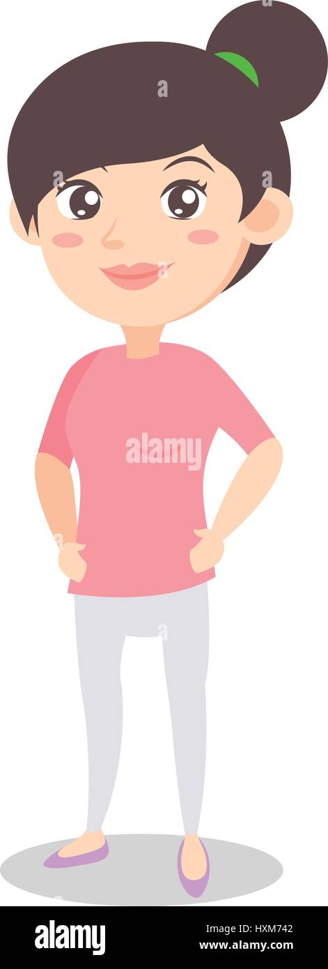 Baby girl standing Stock Vector Images - Alamy