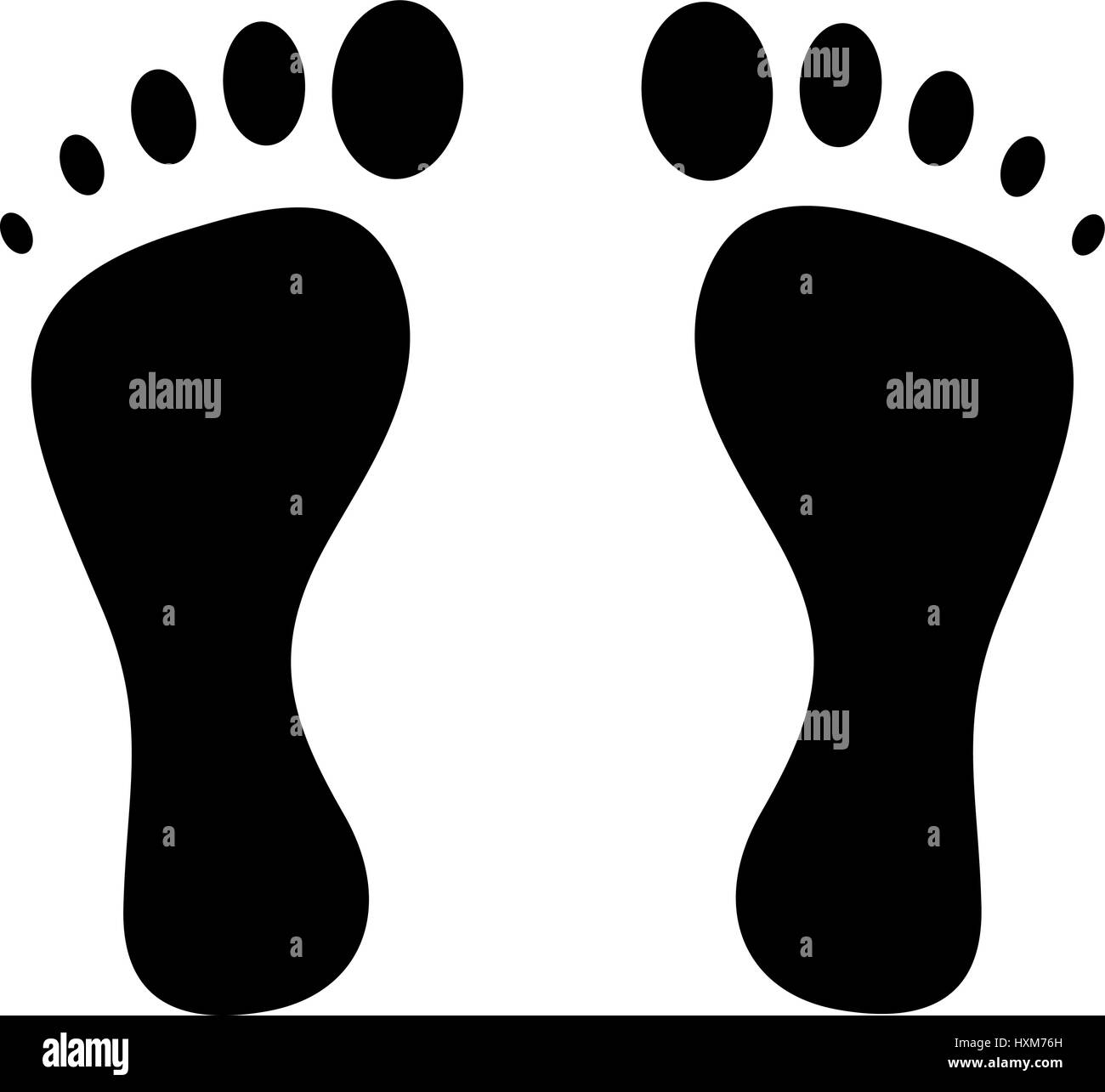 Foot print vector icon on white background. Footprint vector clip art ...