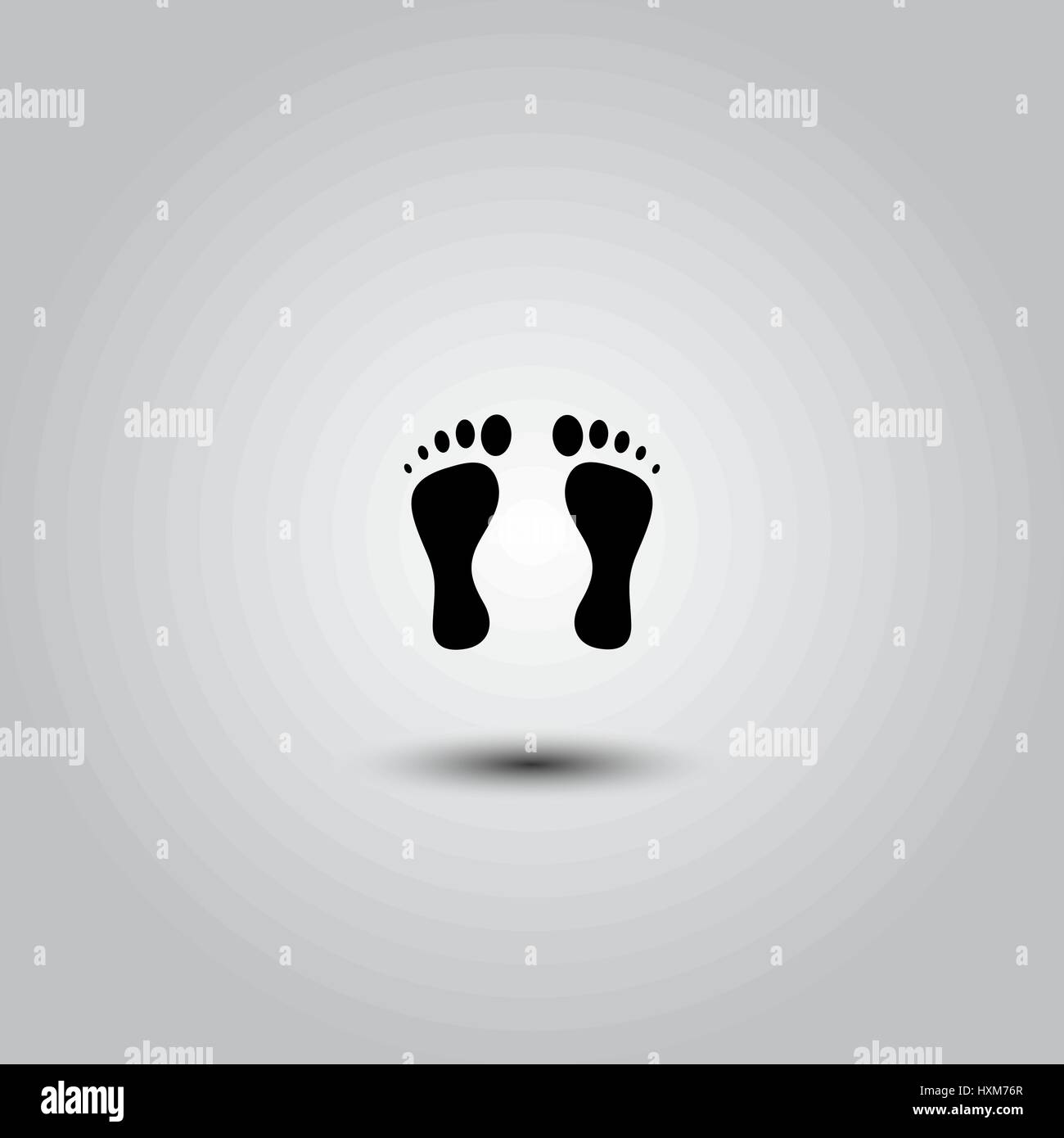 Foot print vector icon on white background. Footprint vector clip art ...