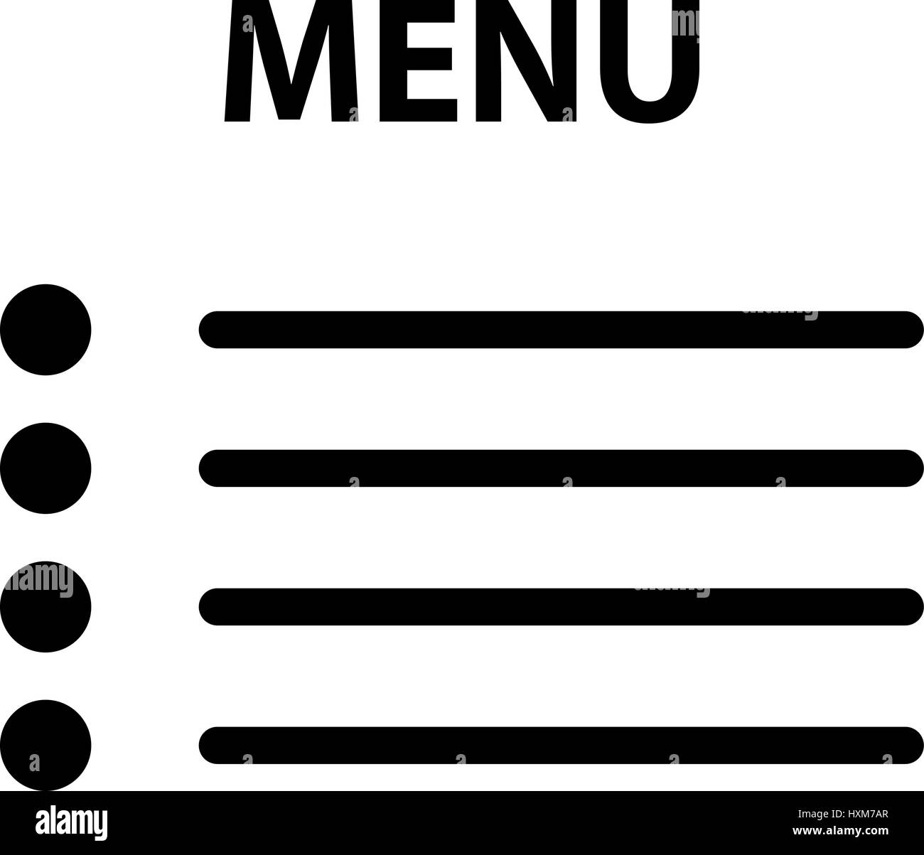 Menu icon isolated on background. Modern flat pictogram, business ...