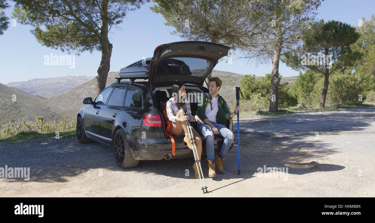 People sitting in the car trunk hi-res stock photography and images - Alamy