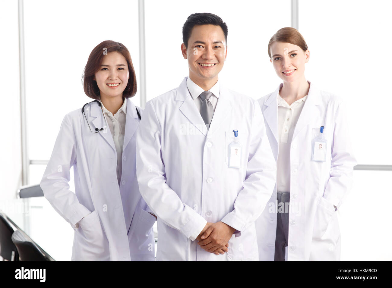 Portrait of three doctors Stock Photo - Alamy