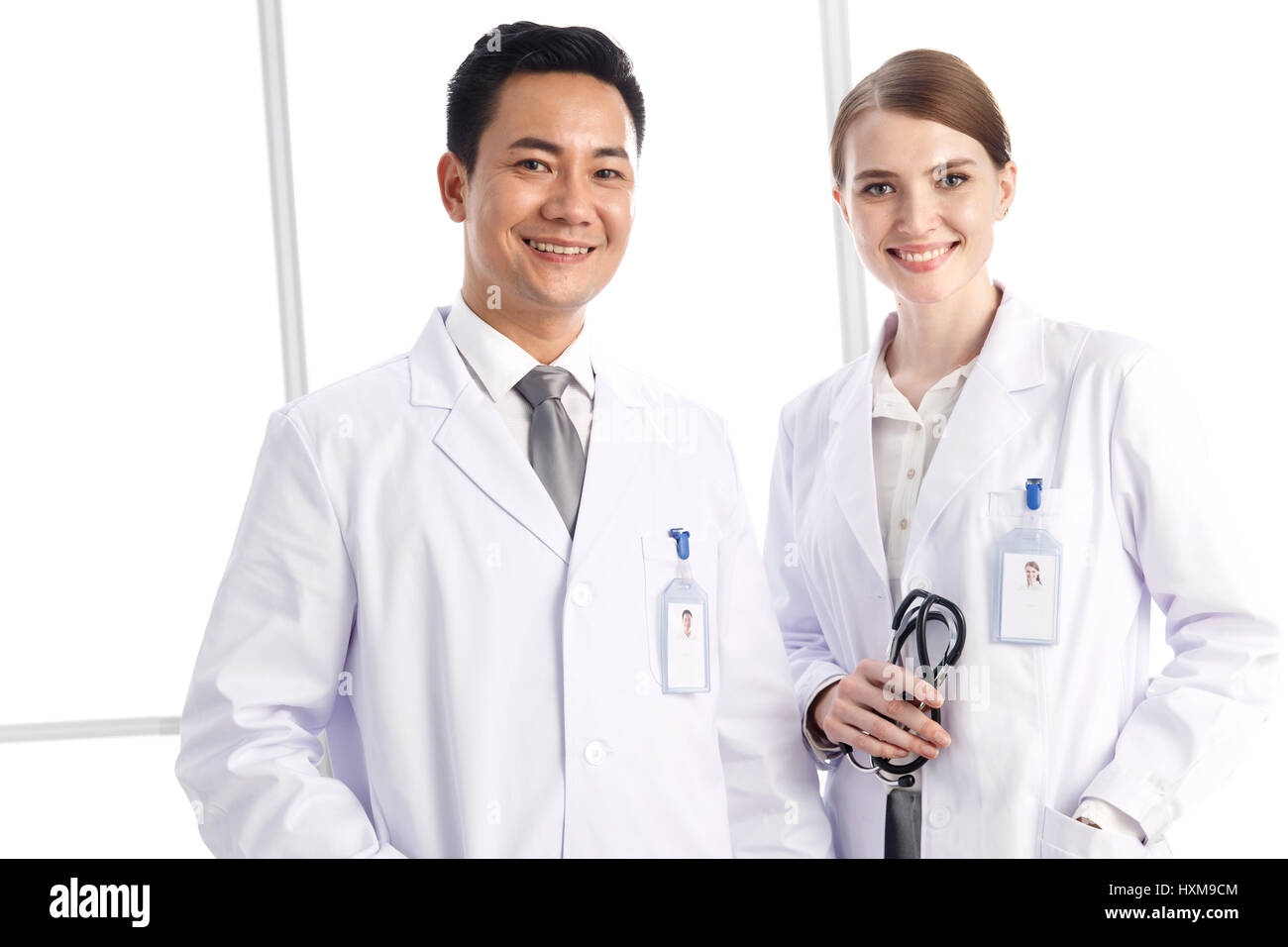 Portrait of two doctors Stock Photo - Alamy