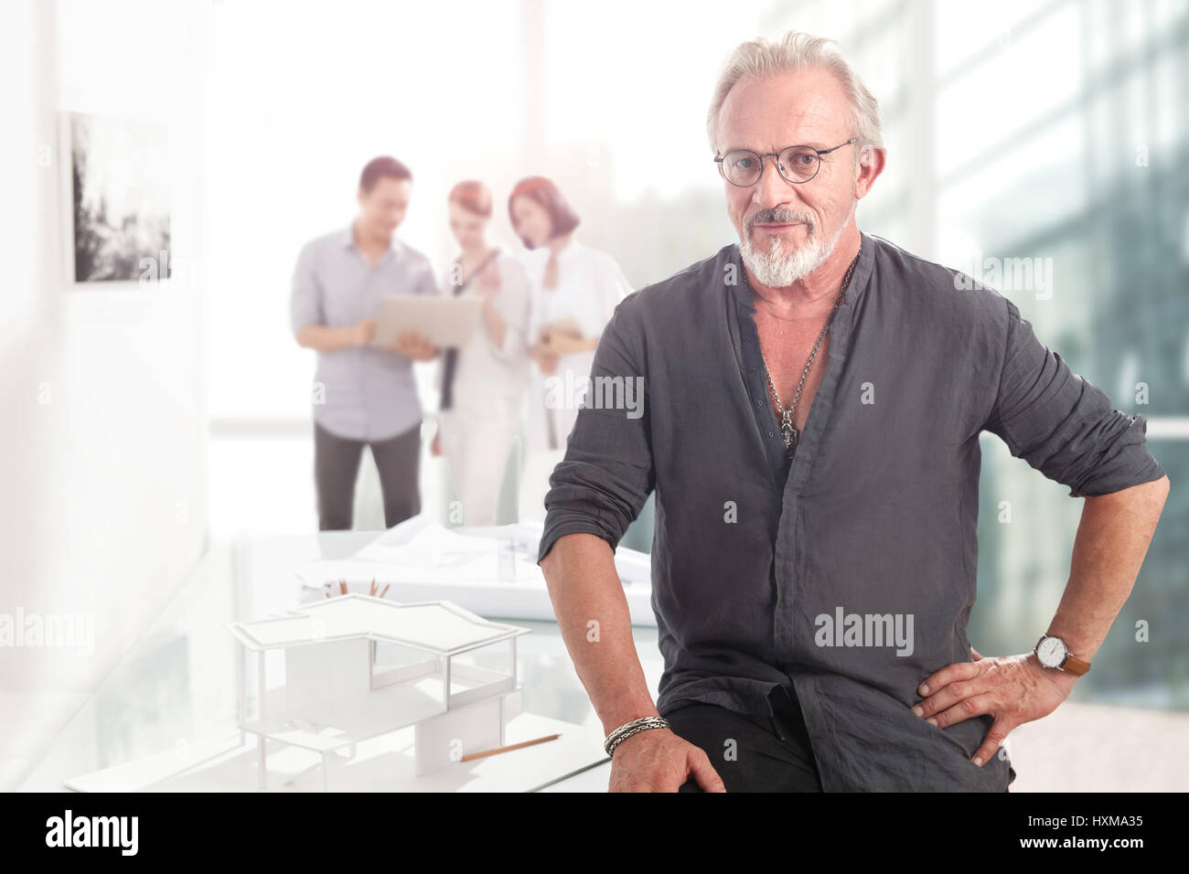 Portrait architect architectural model office hi-res stock photography ...